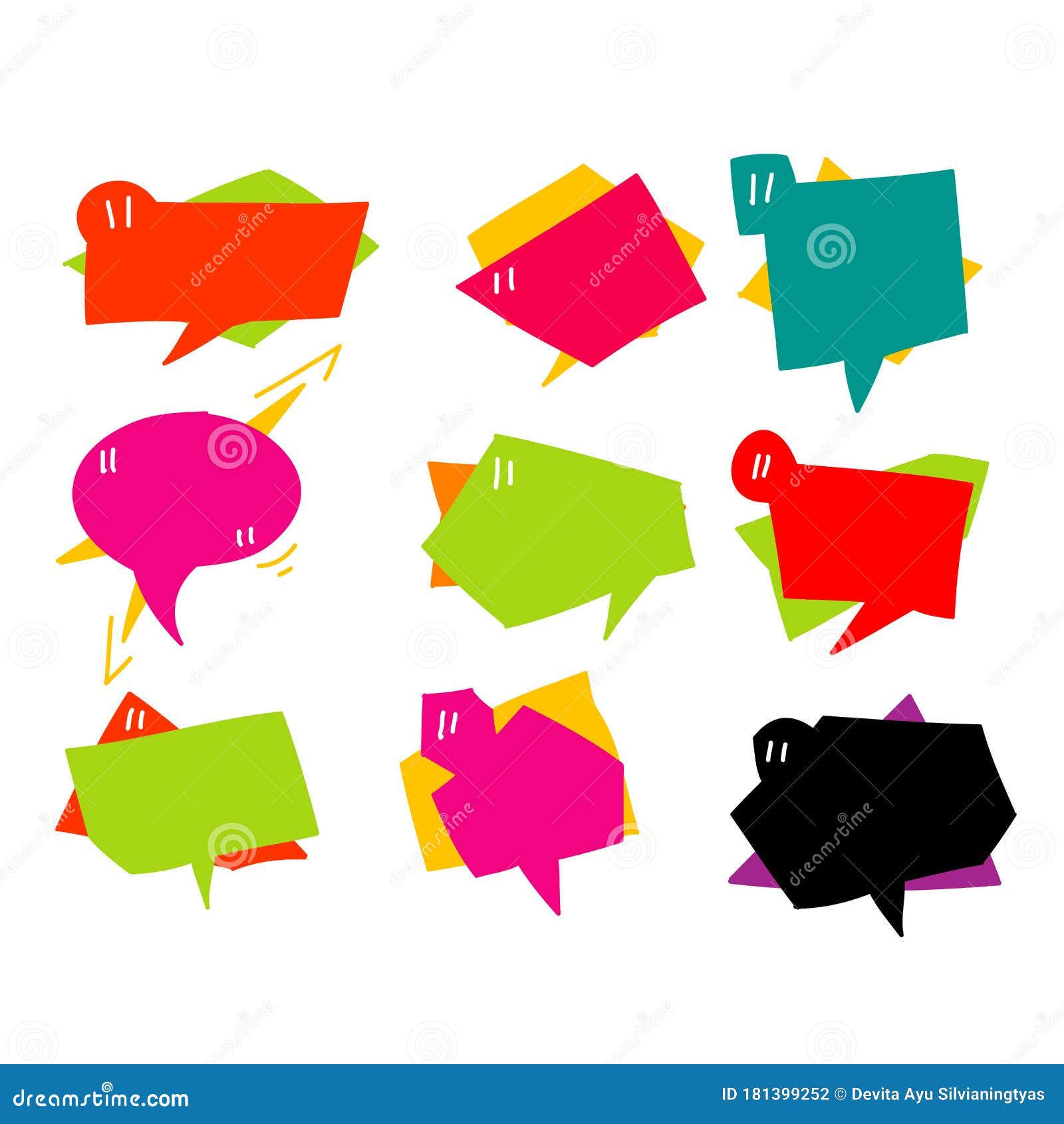 Hand Drawn Quotes Frames. Quote Remark, Mention Quotations Frame and ...