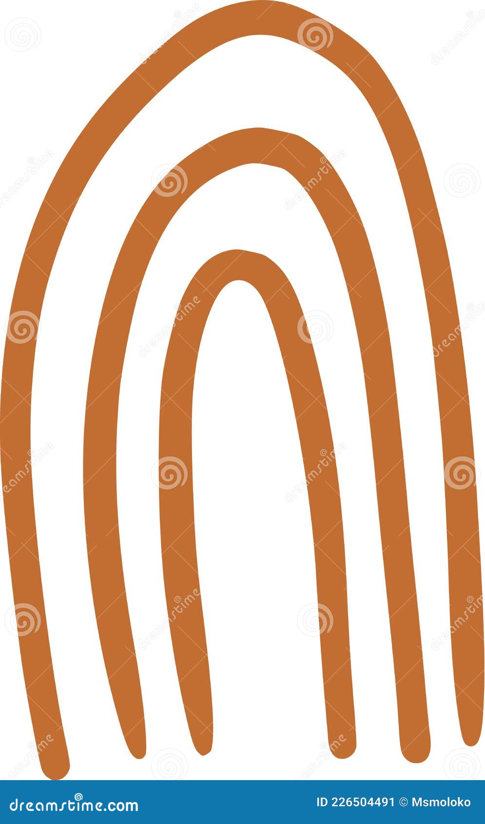 Hand drawn rainbow stock vector. Illustration of organic - 226504491