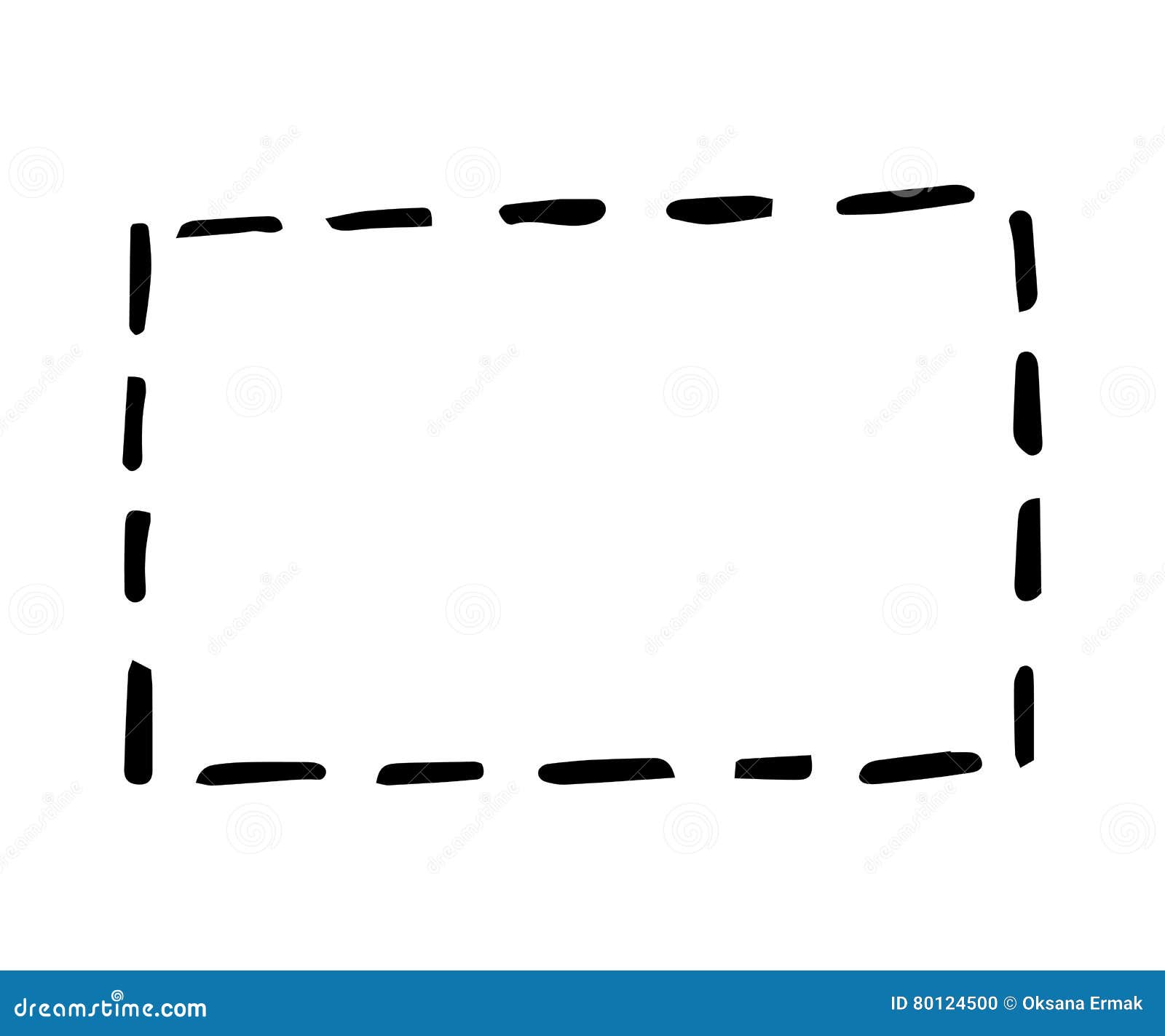 Hand drawn rectangle frame stock vector. Illustration of hand - 80124500