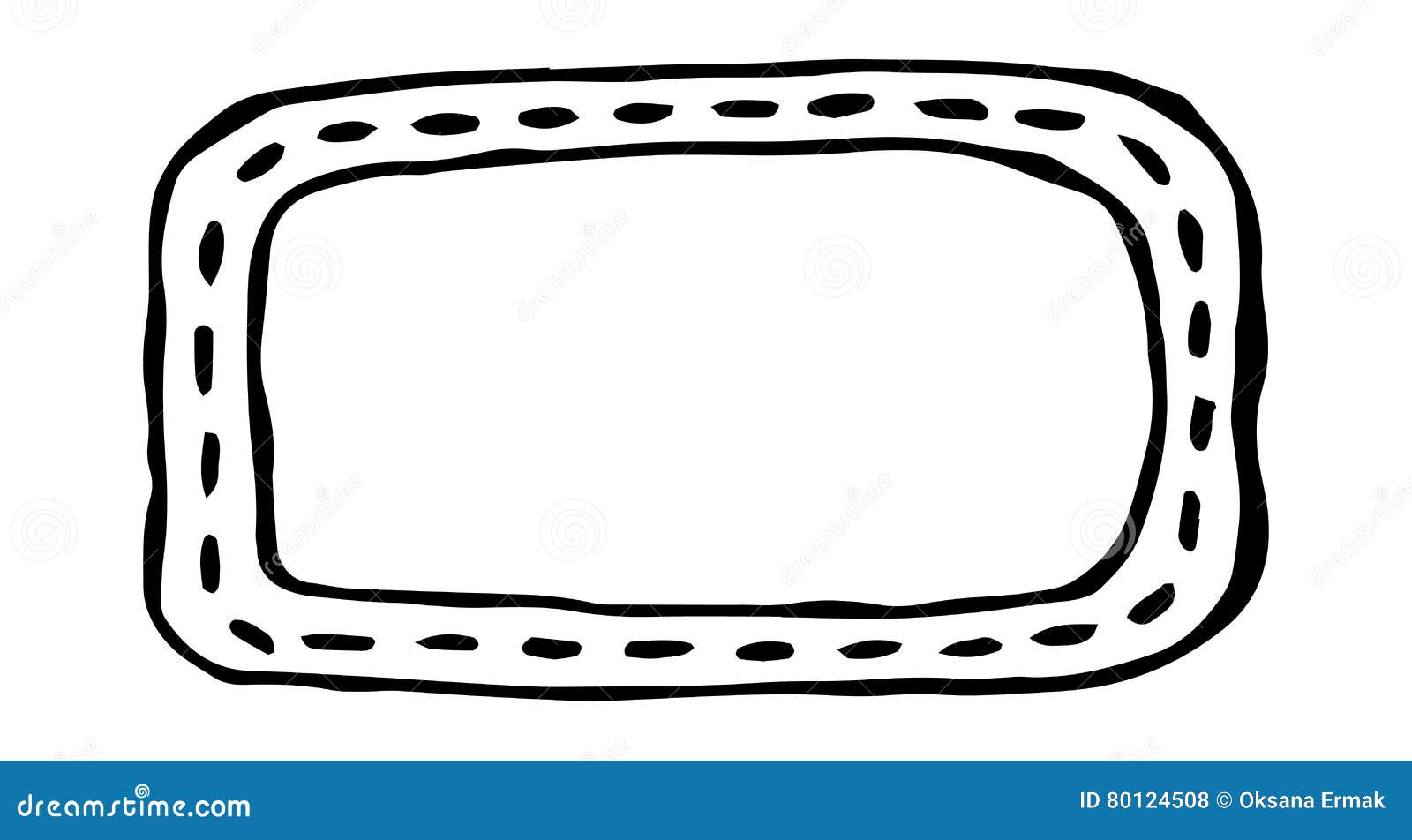 Hand drawn rectangle frame stock vector. Illustration of grunge - 80124508