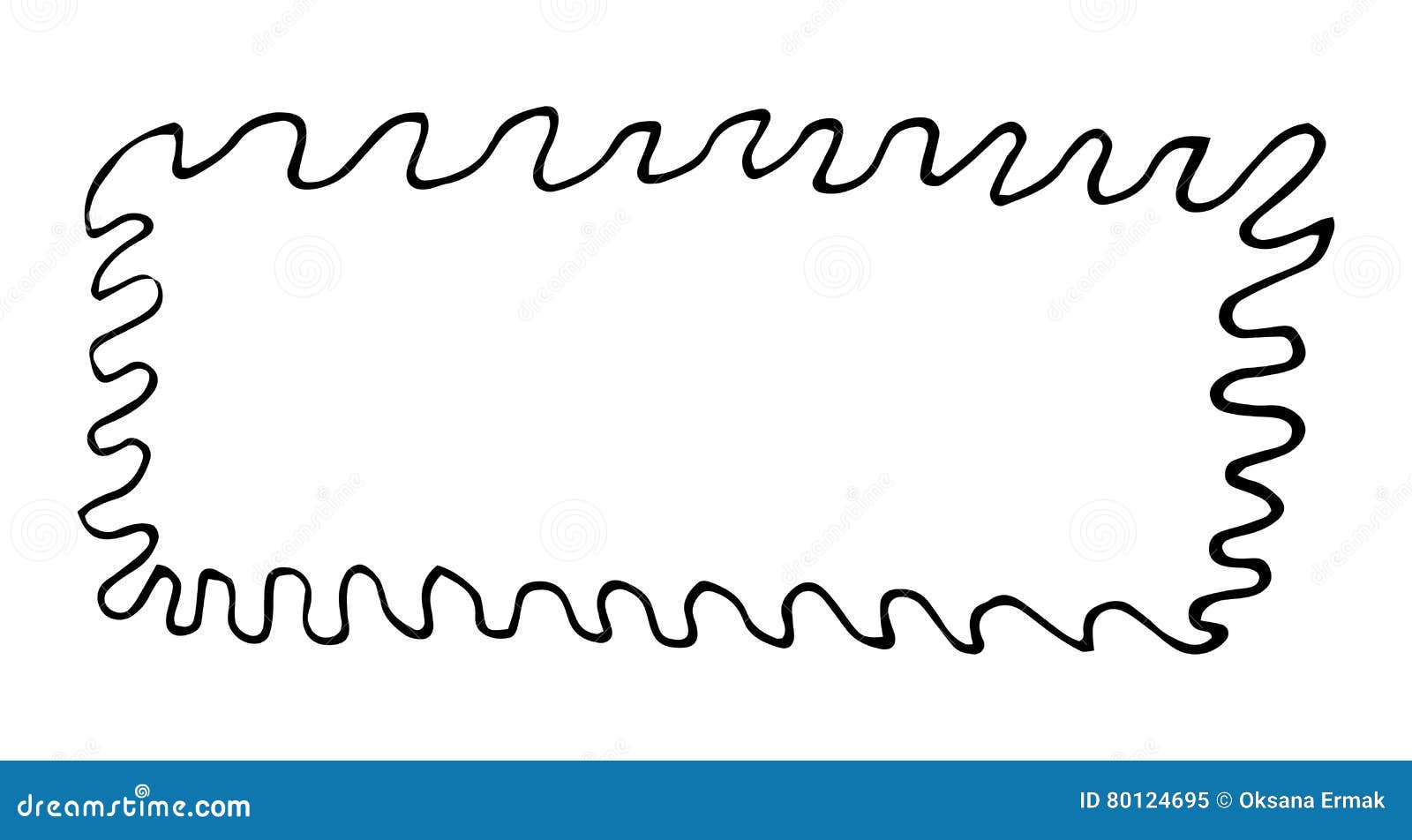 Hand drawn rectangle frame stock vector. Illustration of drawn - 80124695