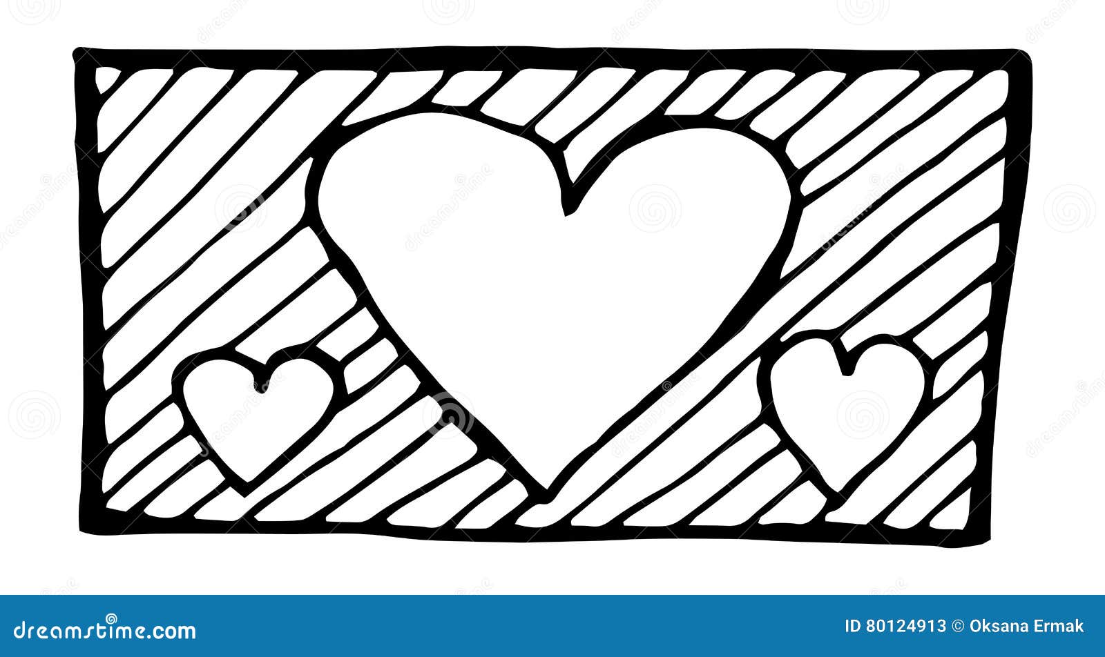 Hand drawn rectangle frame stock vector. Illustration of cartoon - 80124913