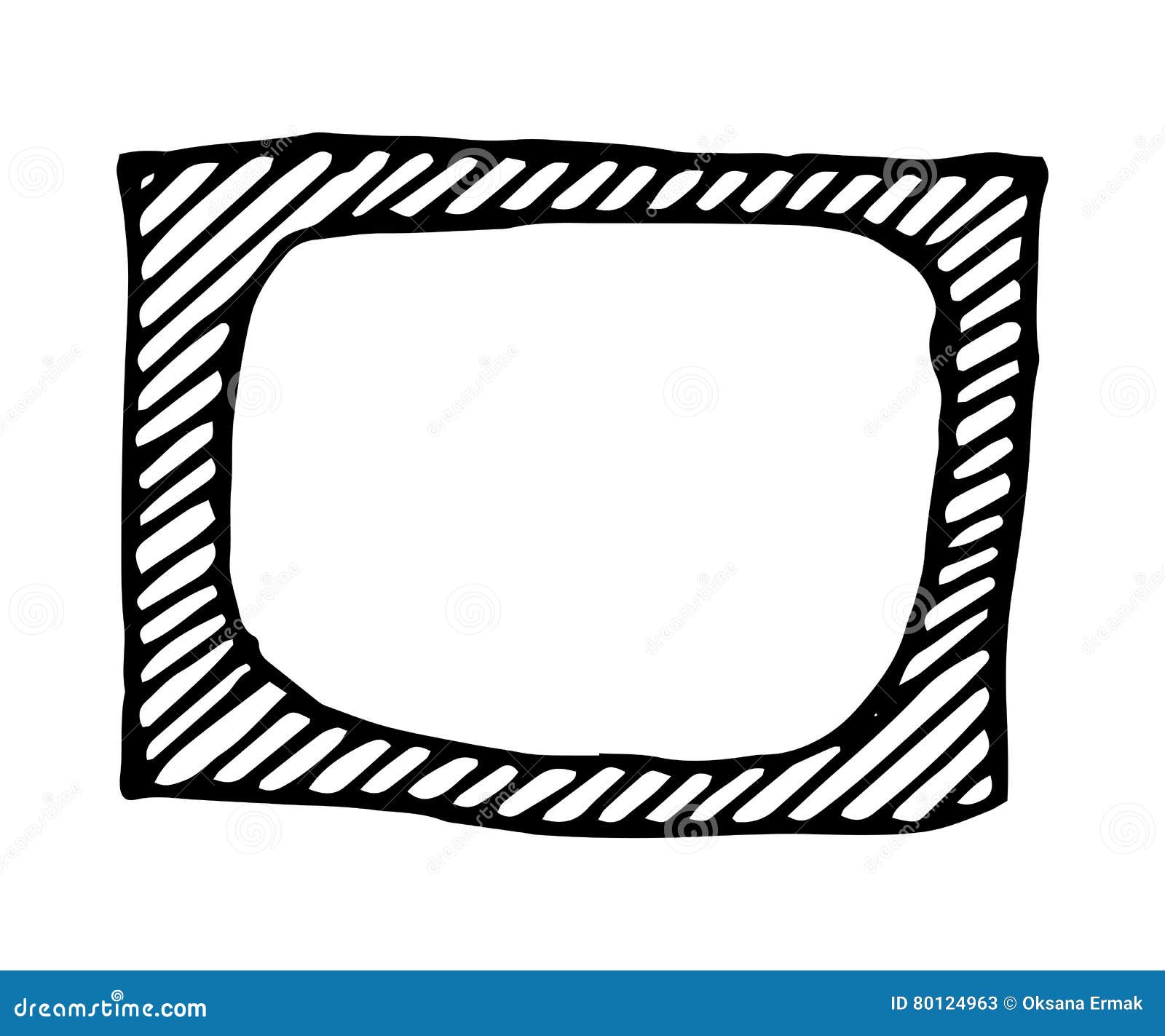 Hand drawn rectangle frame stock vector. Illustration of background ...