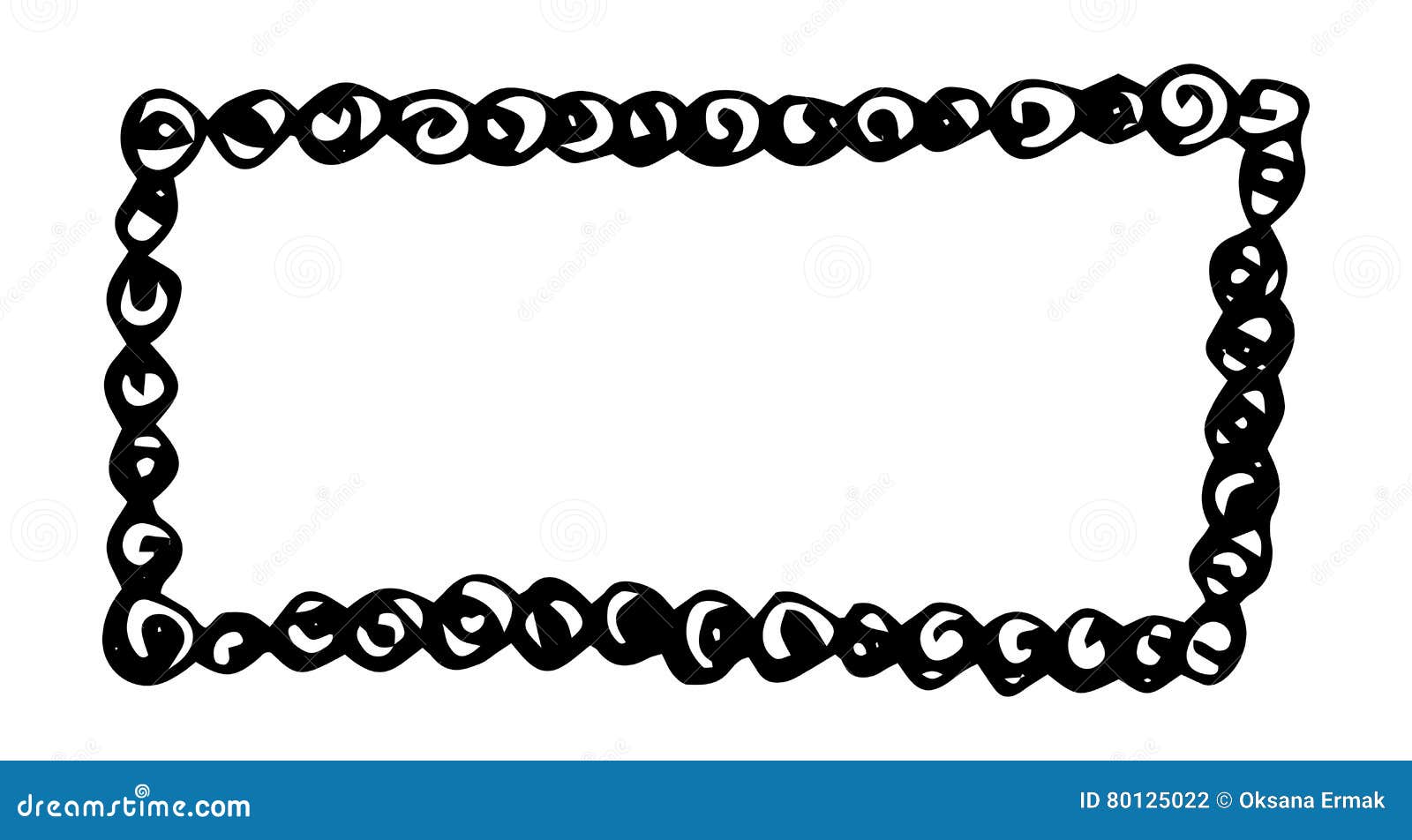 Hand drawn rectangle frame stock vector. Illustration of ornament ...