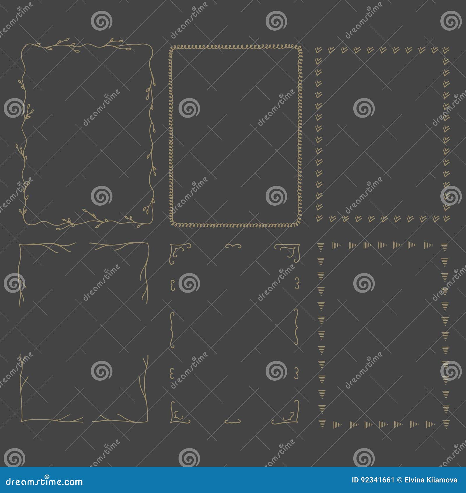 Hand Drawn Rectangular Frames. Royalty-Free Cartoon | CartoonDealer.com ...