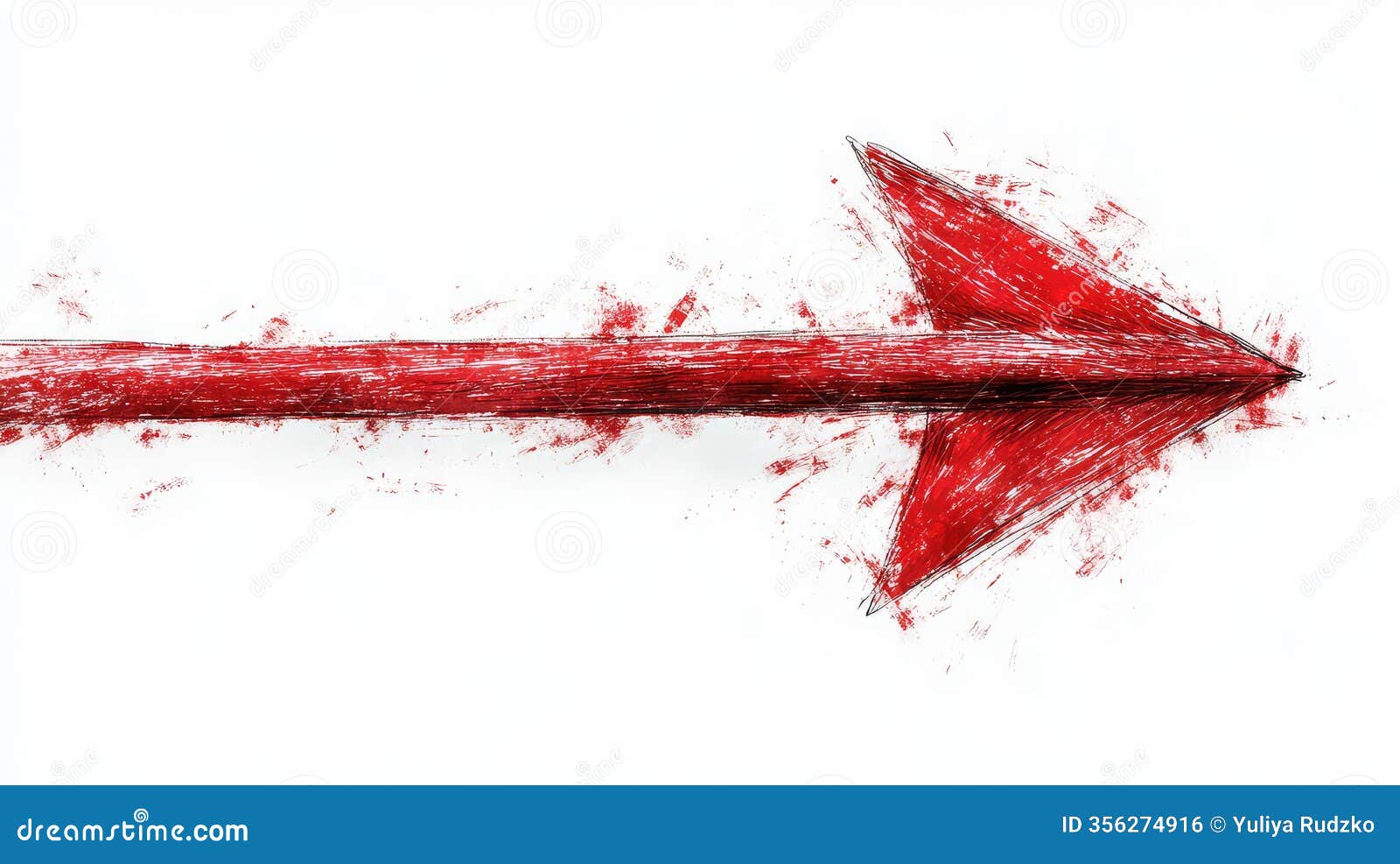 Hand-Drawn Red Arrows on White Background Stock Illustration ...
