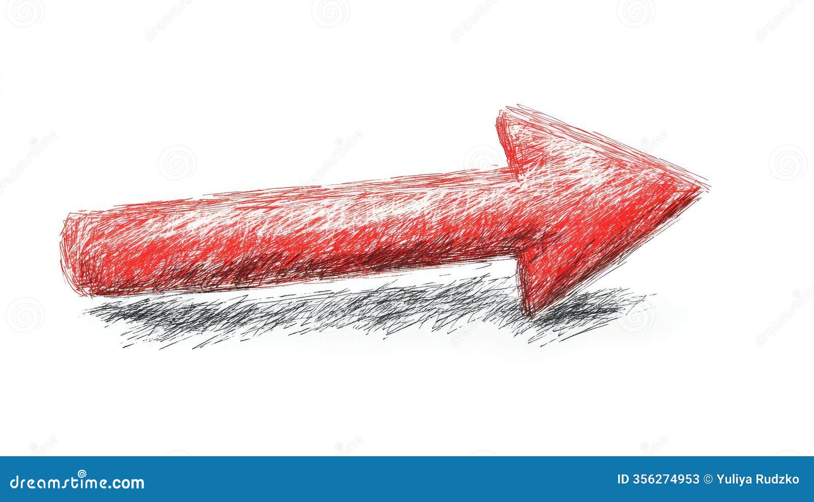 Hand-Drawn Red Arrows on White Background Stock Image - Image of ...