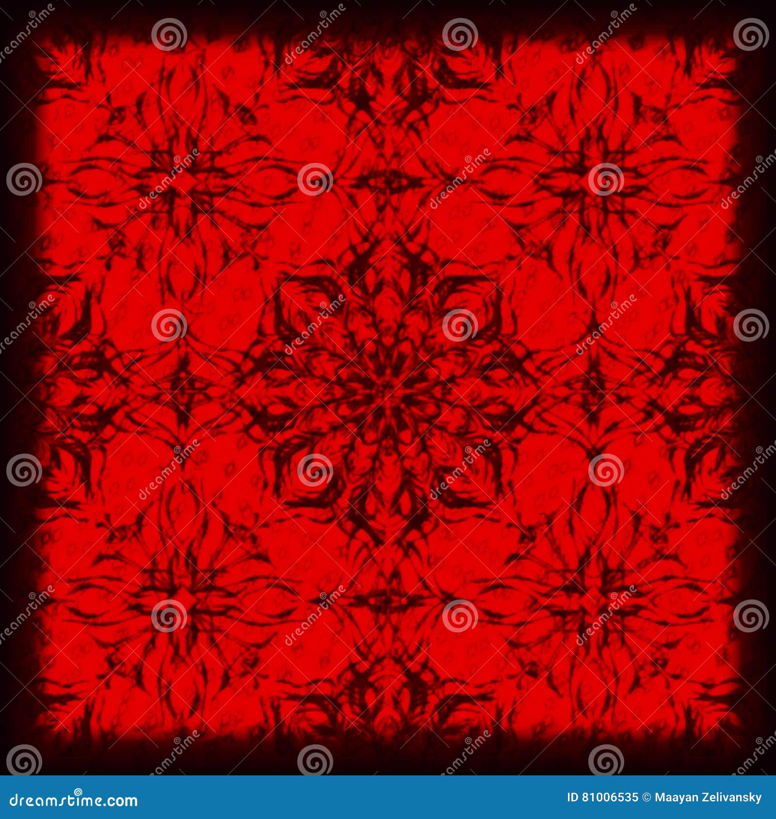 Hand Drawn Red and Black Pattern Stock Illustration - Illustration of ...