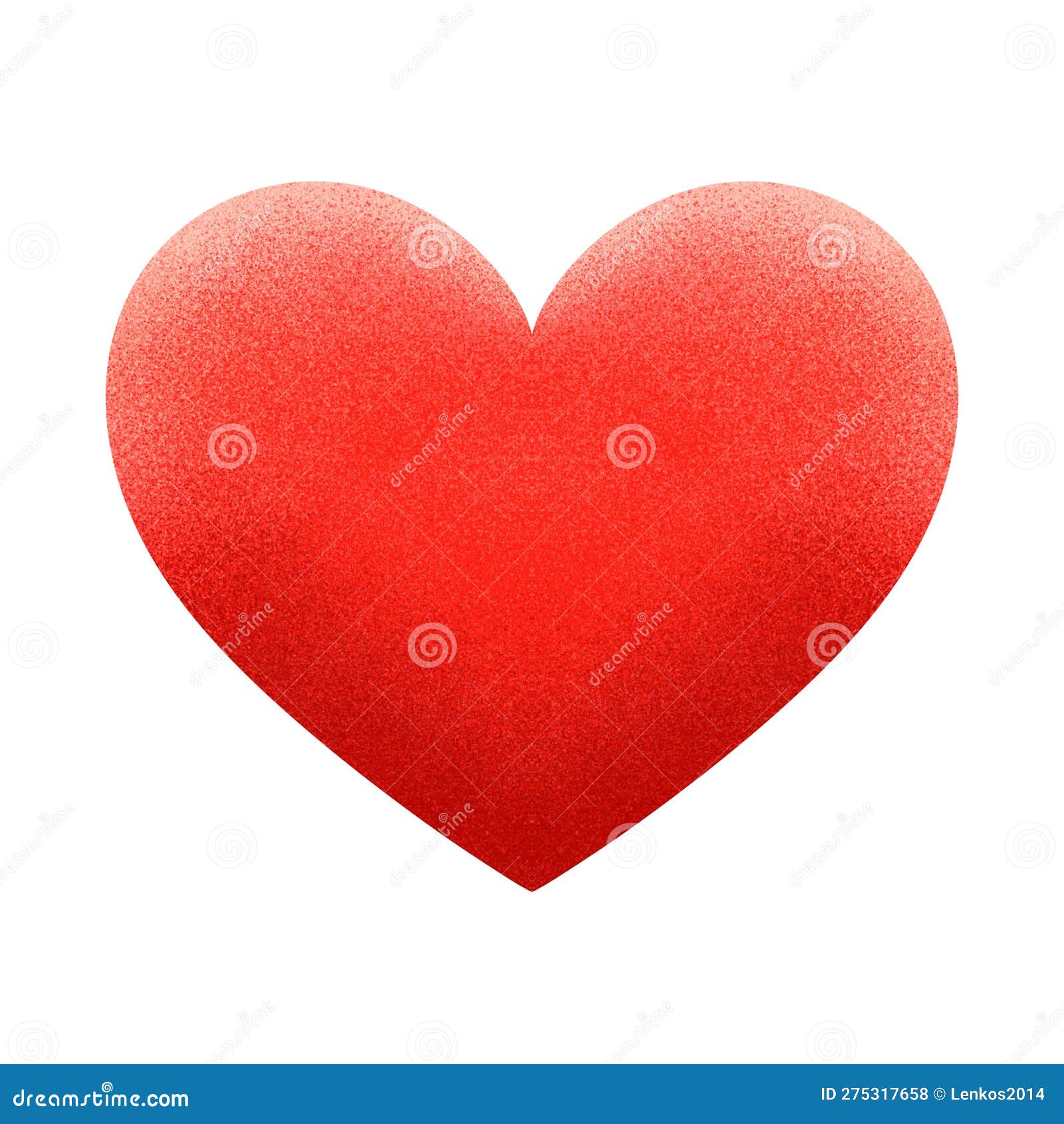 Hand Drawn Red Heart Illustration. Modern Textured Isolated Element ...