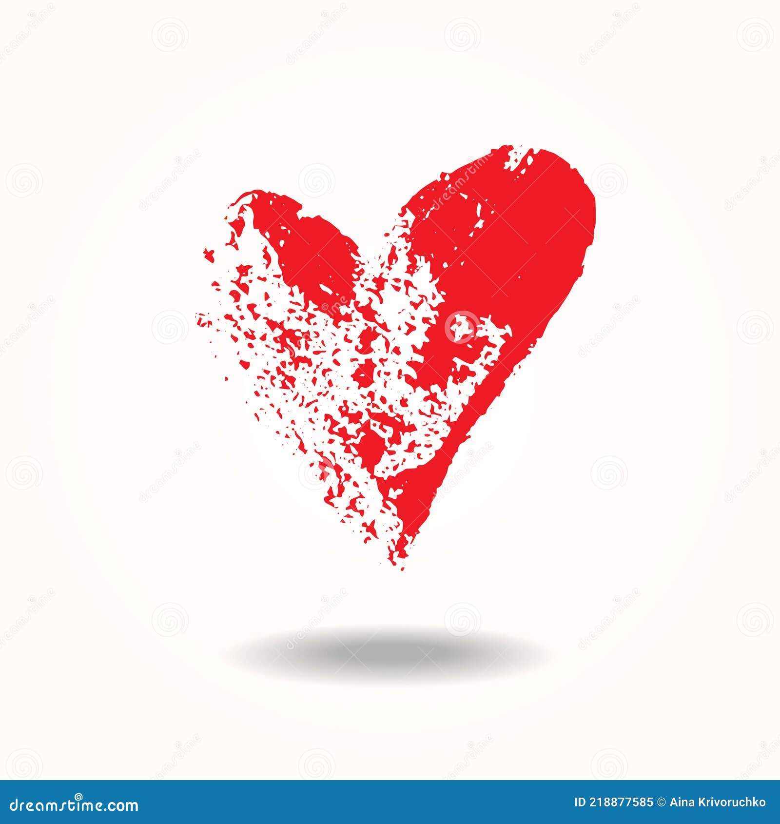 Hand Drawn Red Heart, Vector Element for Your Design Stock Vector ...