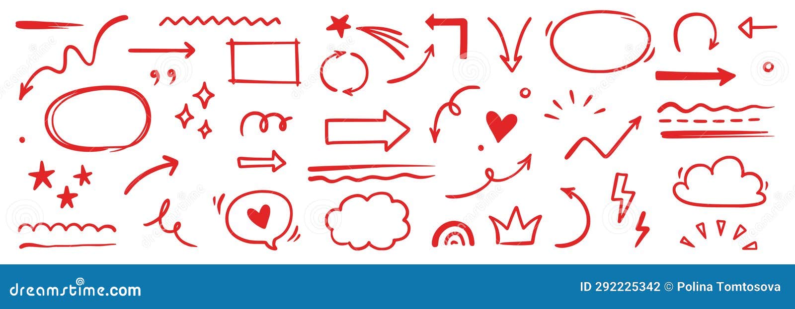 Set Of Crayon Emphasis. Strikethrough Black Charcoal Lines. Doodle ...