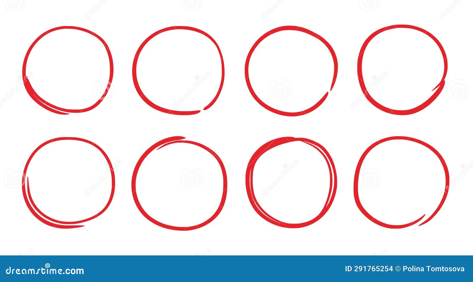 Hand Drawn Red Marker Round Frame. Hand Drawn Marker Stroke Style ...