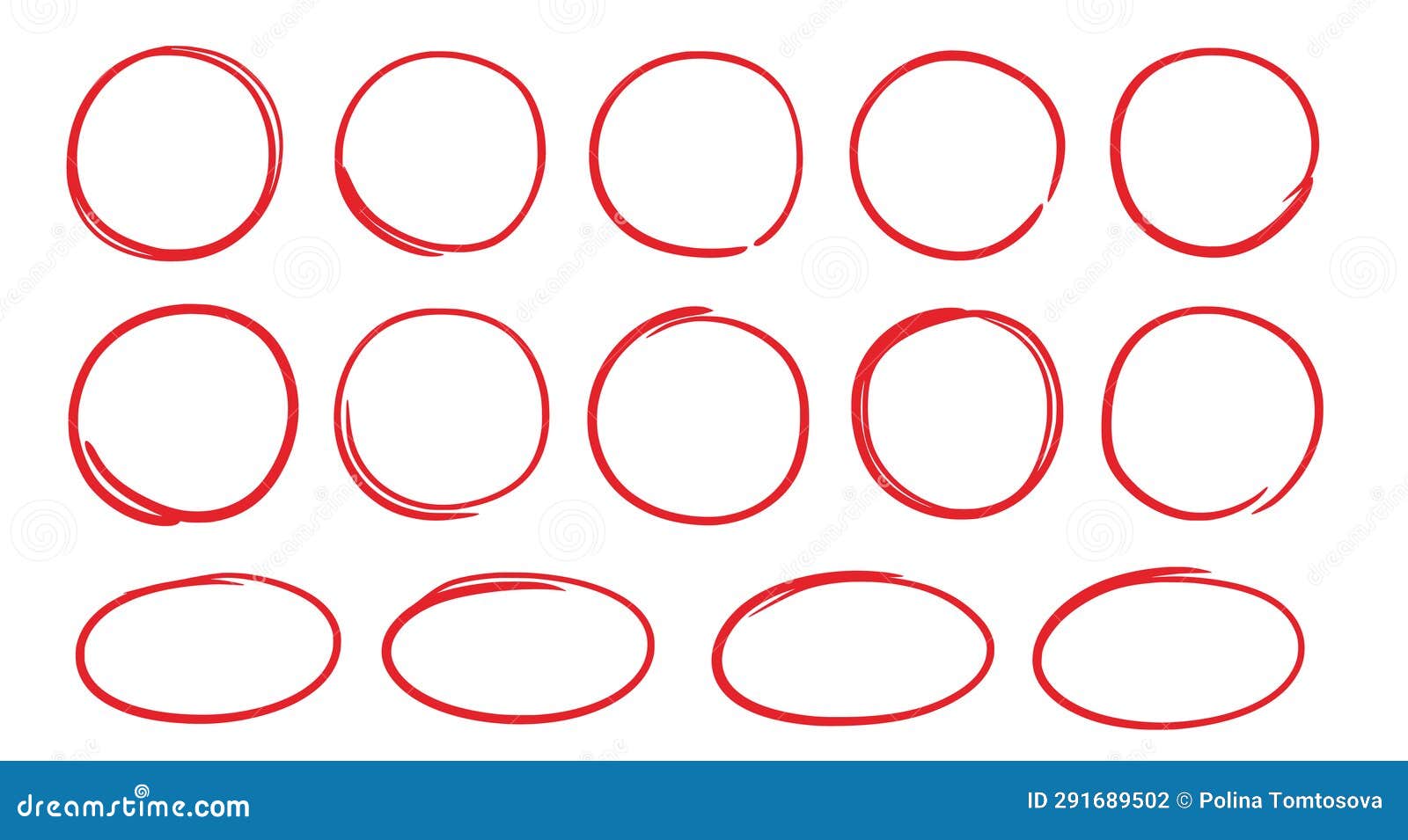 Hand Drawn Red Marker Round Frame. Hand Drawn Marker Stroke Style ...