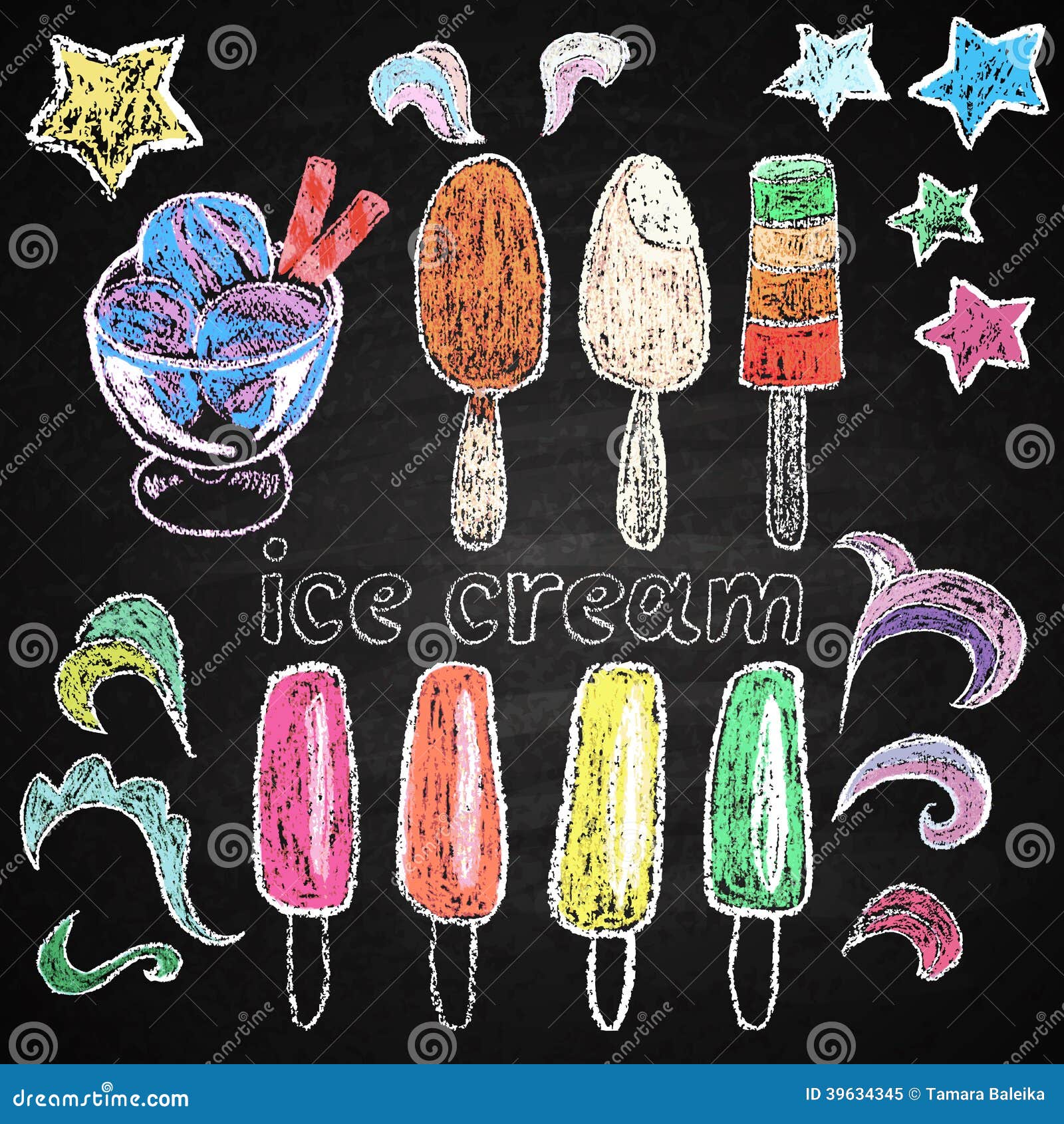 Hand Drawn Restaurant Menu Elements. Stock Vector - Illustration of ...