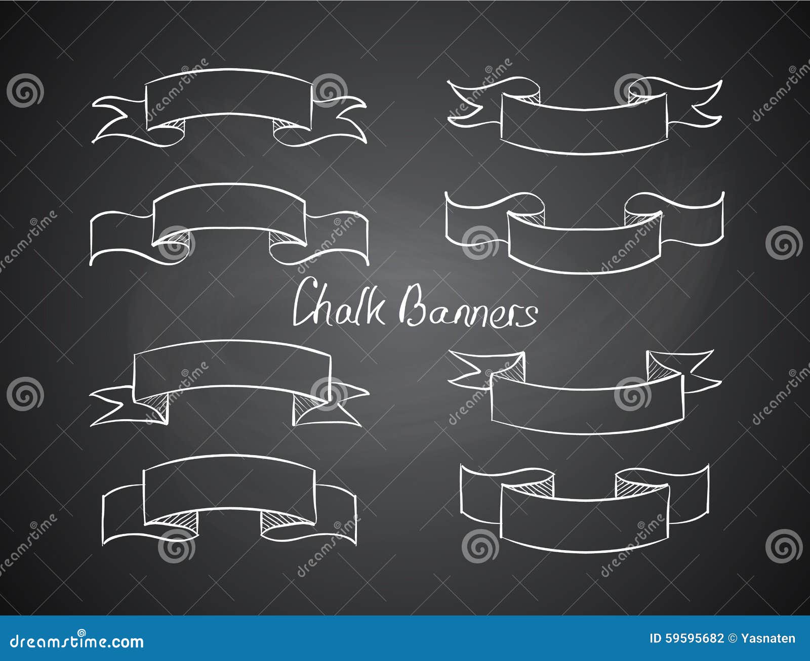 Hand-drawn Retro Scribble Banners Stock Vector - Illustration of design ...