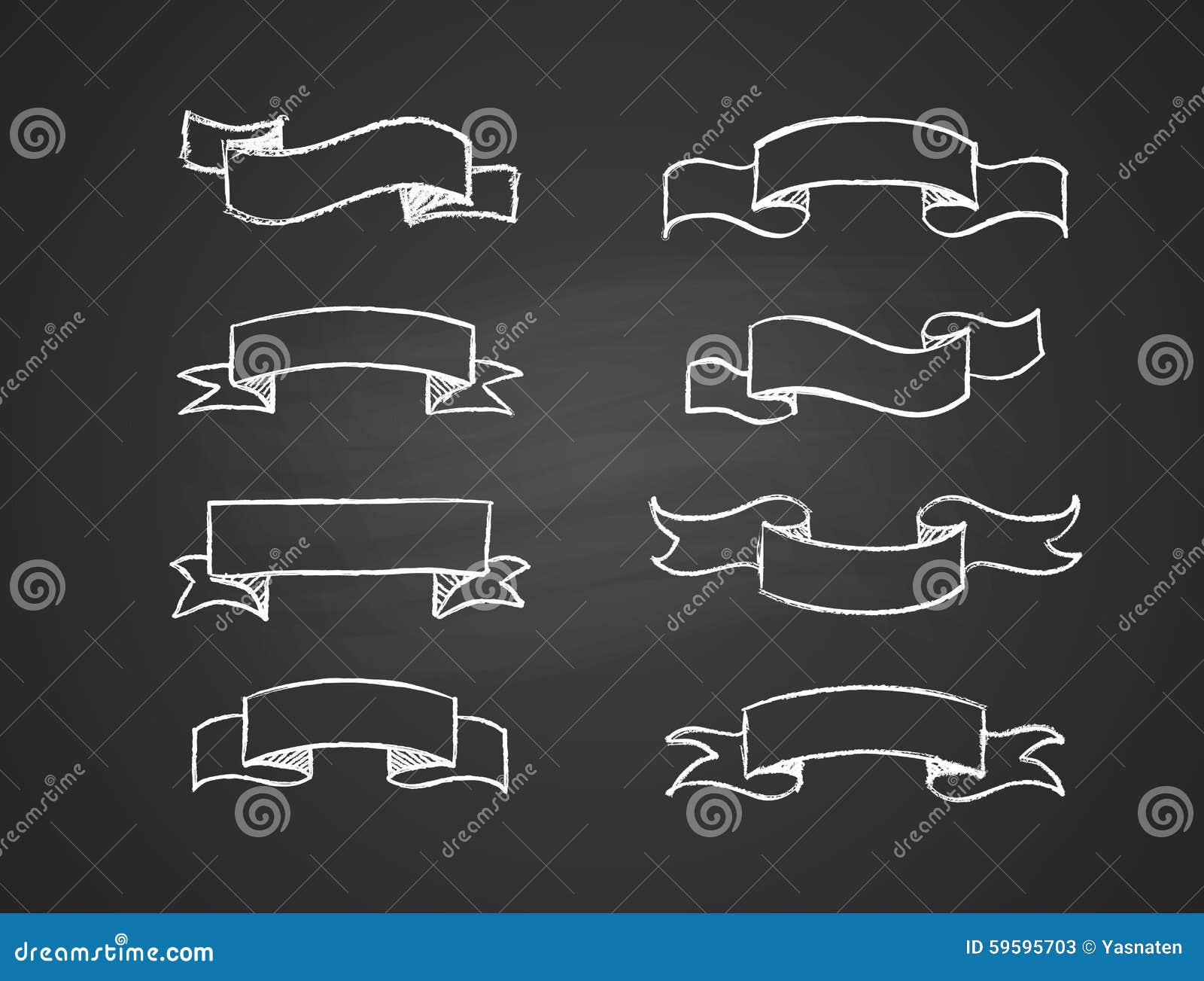 Hand-drawn Retro Scribble Banners Stock Vector - Illustration of ...