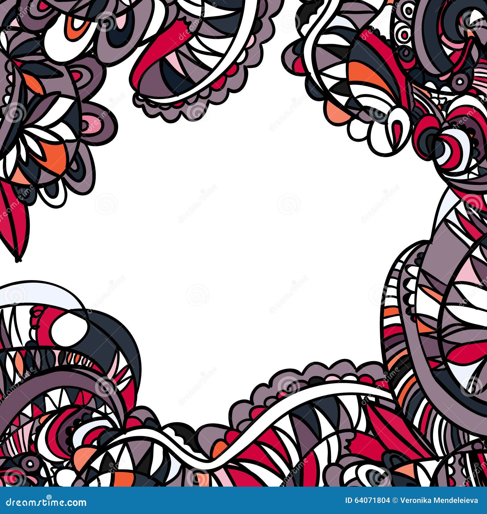 Hand-drawn Retro Waves Pattern, Wavy. Coloring Book Stock Vector ...