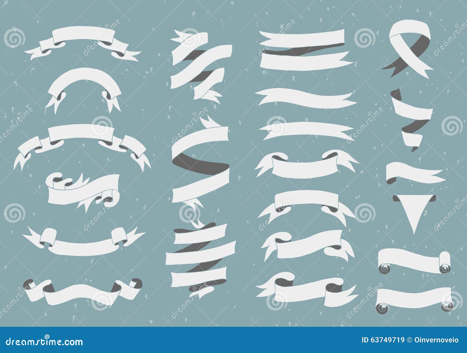 Hand-drawn Ribbon Banners Set Stock Vector - Illustration of paper ...