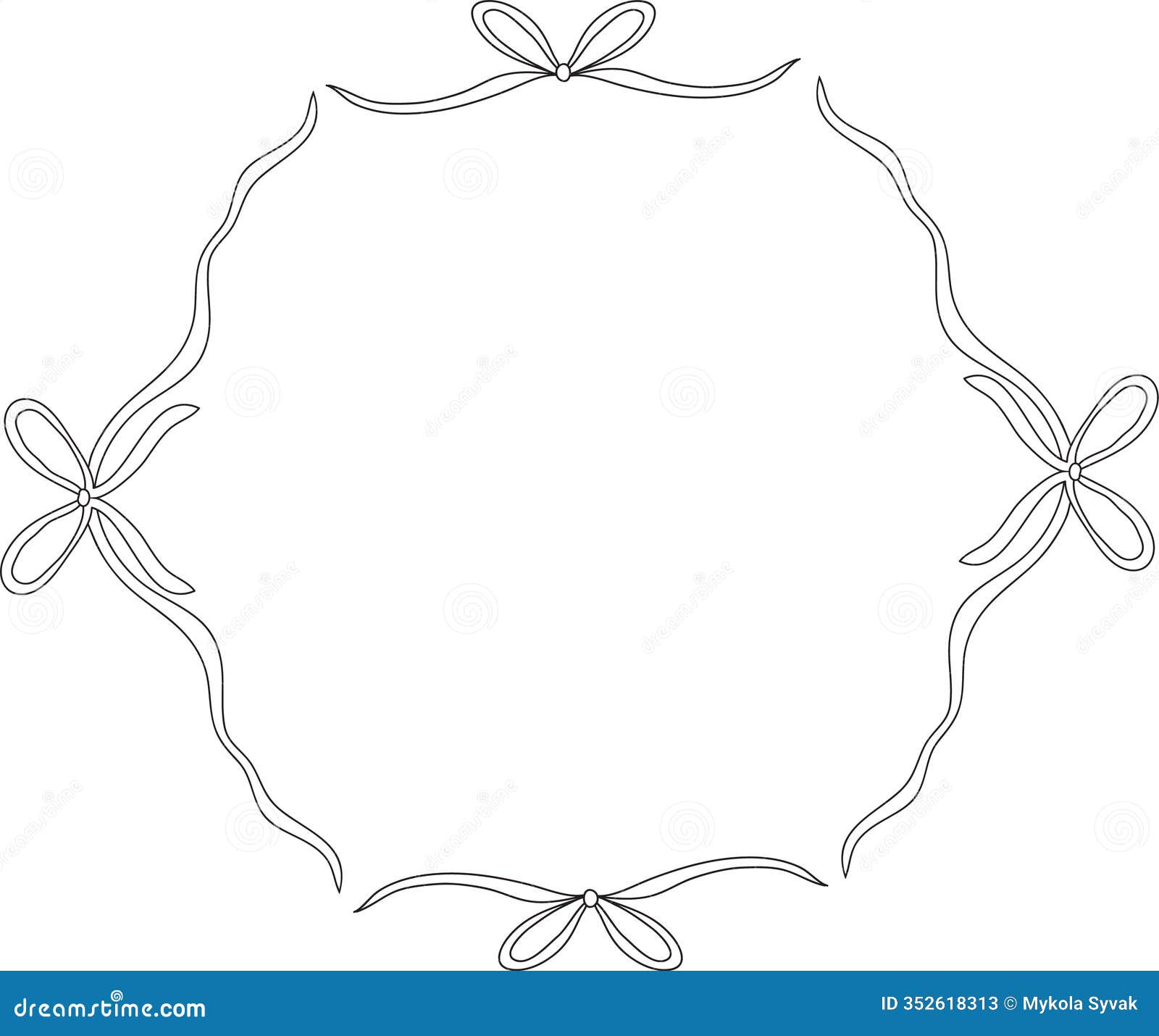 Hand Drawn Ribbon Frame stock illustration. Illustration of retro ...