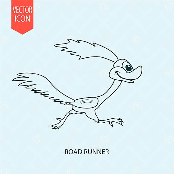 Hand Drawn Road Runner Design Vector Flat Isolated Illustration Stock ...