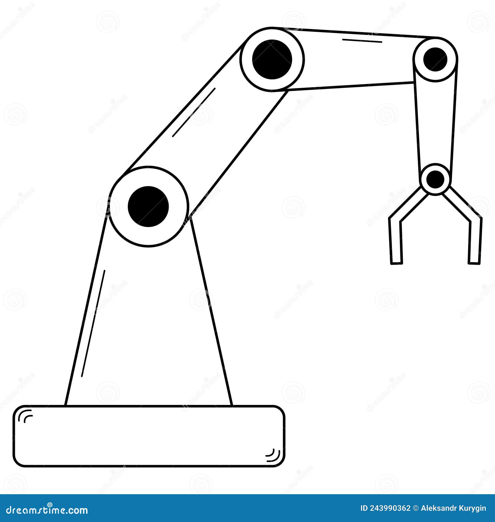 Hand Drawn Robotic Arm. Development of Manipulators, Robotics. Assembly ...