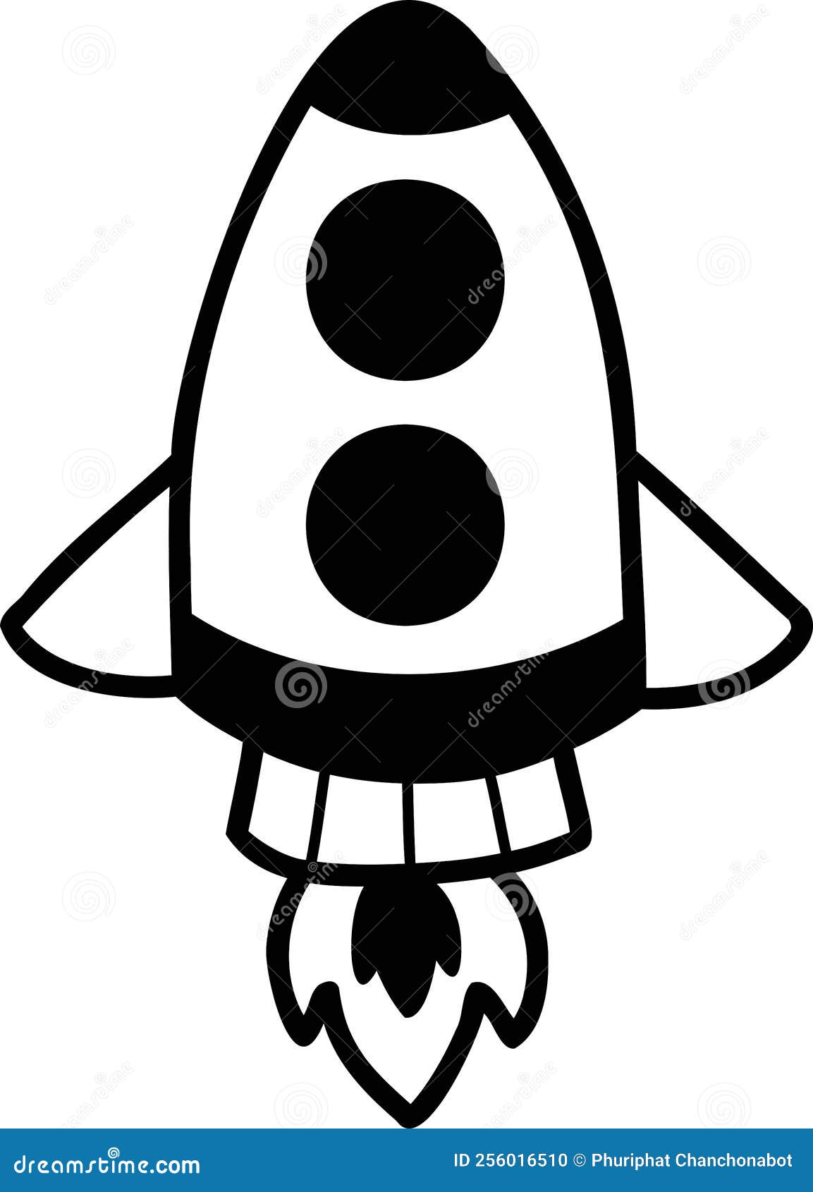 Hand Drawn Rocket Illustration Stock Vector - Illustration of future ...