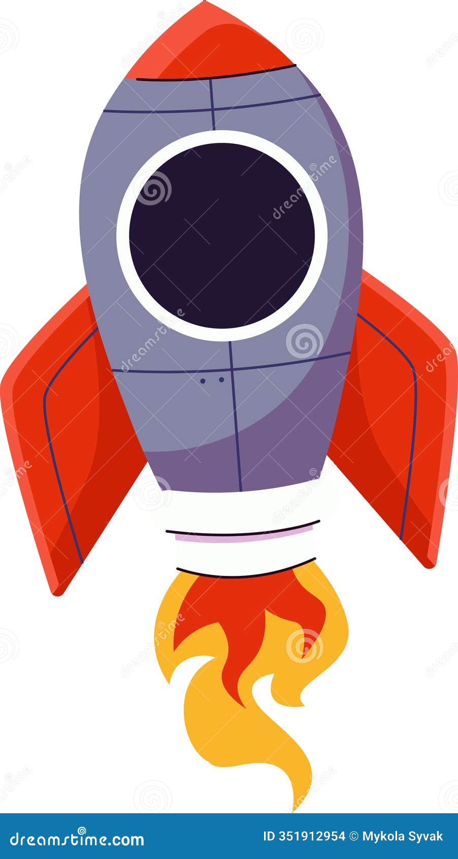 Hand Drawn Rocket Space Ship Stock Illustration - Illustration of ...