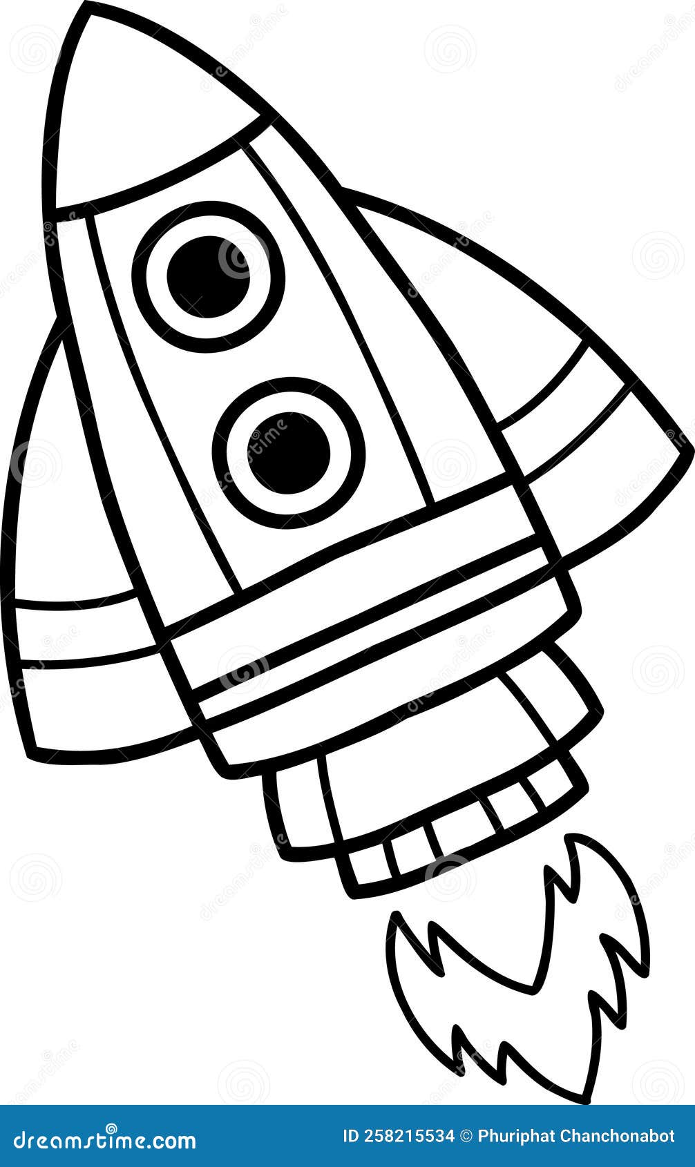 Hand Drawn Rockets are Flying into Space Illustration Stock Vector ...