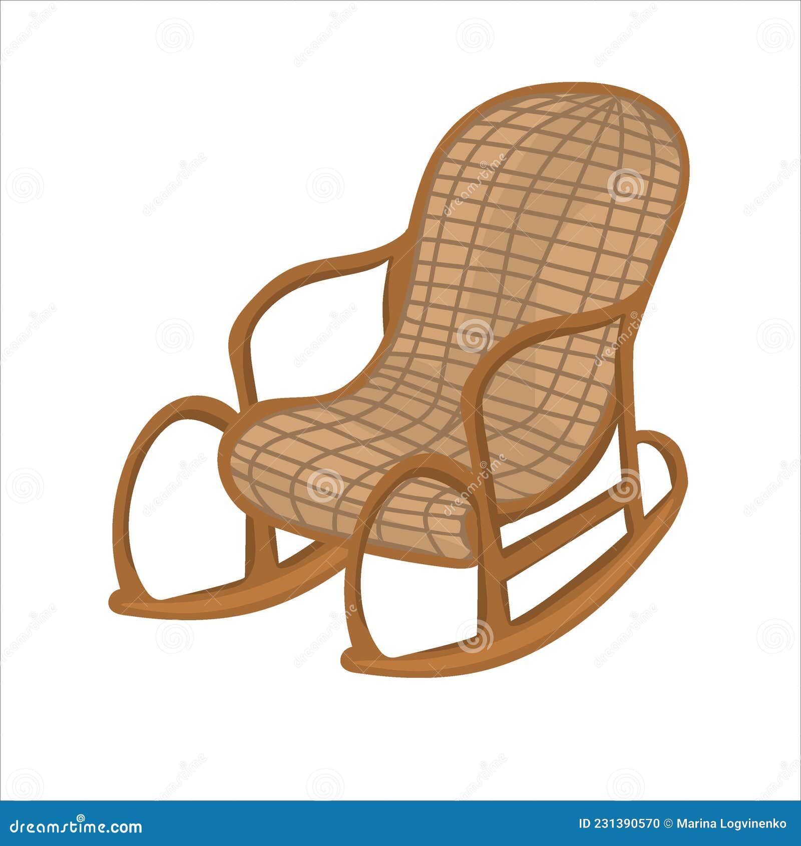 Hand-drawn rocking chair stock vector. Illustration of construction ...