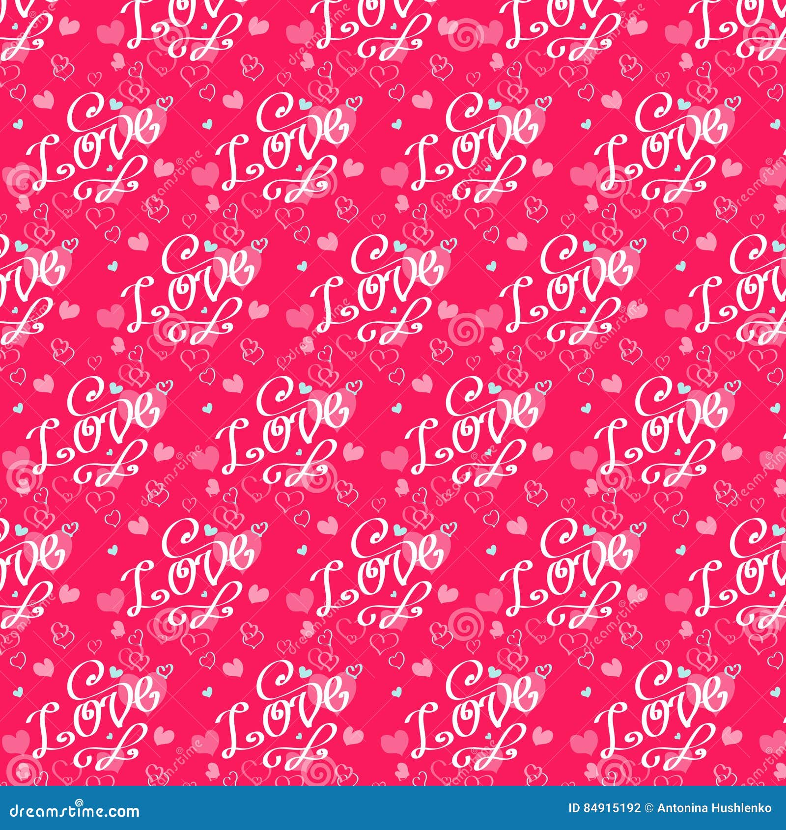 Hand Drawn Romantic Pattern Stock Vector - Illustration of repeat ...