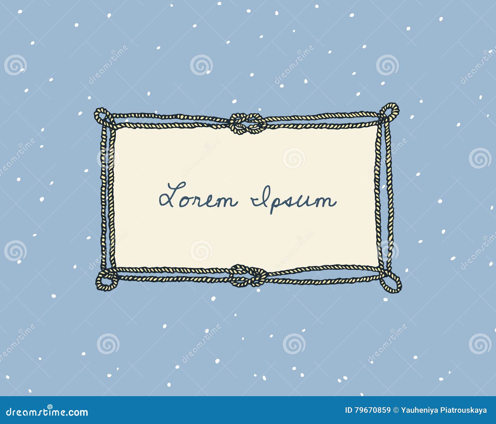 Hand drawn rope frame stock vector. Illustration of kink - 79670859