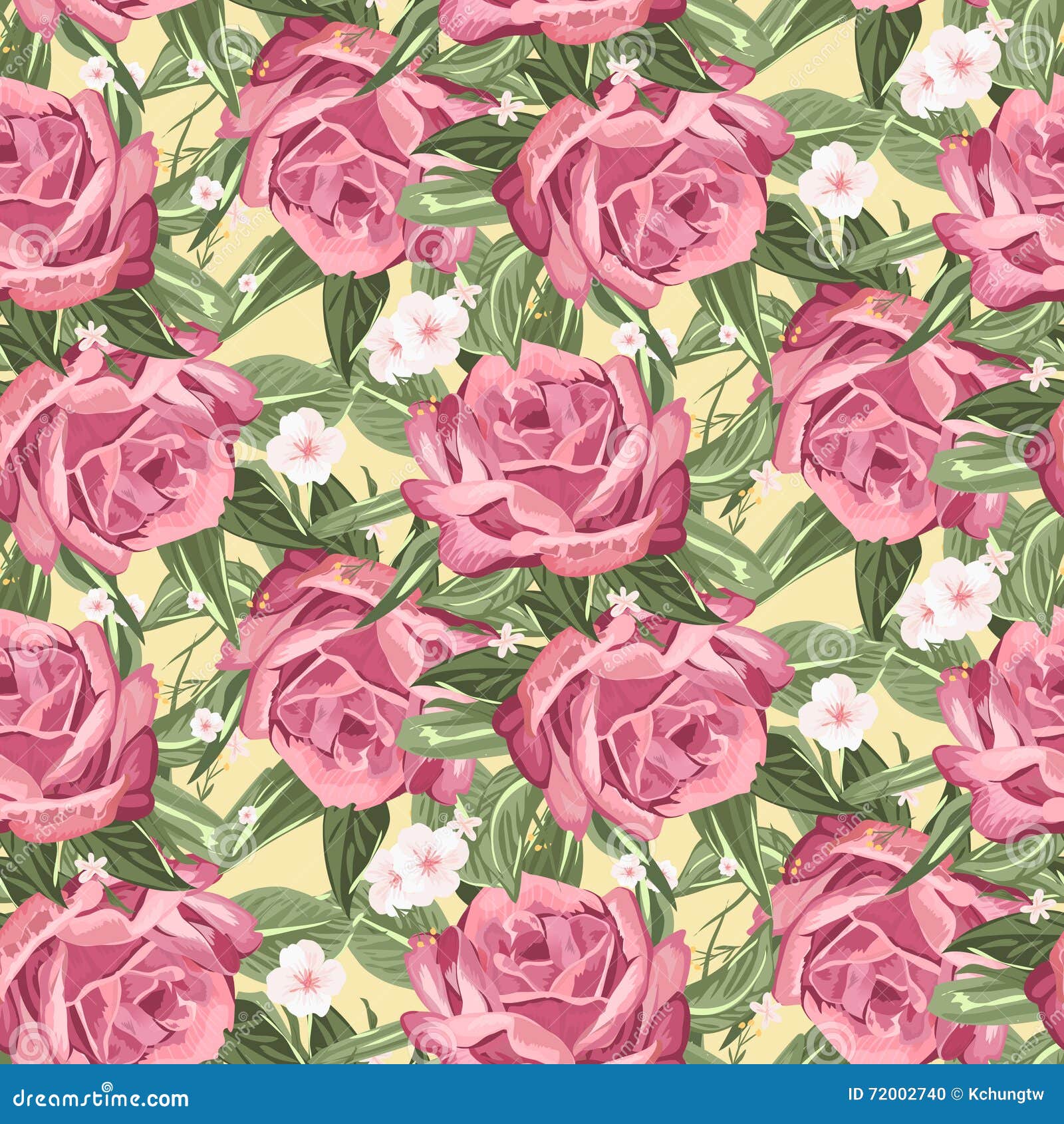 Hand drawn rose pattern stock illustration. Illustration of petal ...