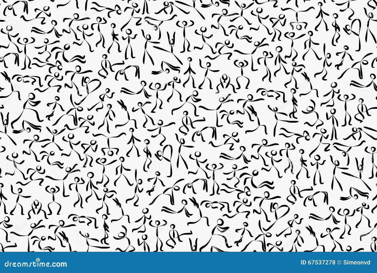 Hand Drawn Rough People in Motion Stock Vector - Illustration of hand ...