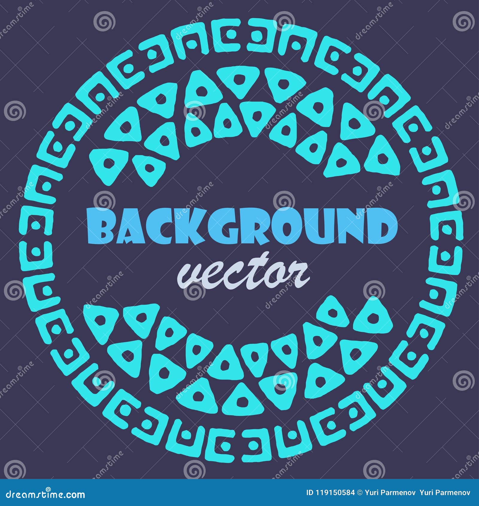 Hand Drawn Round Frame, Decorative Design Element, Magic Circle Border ...