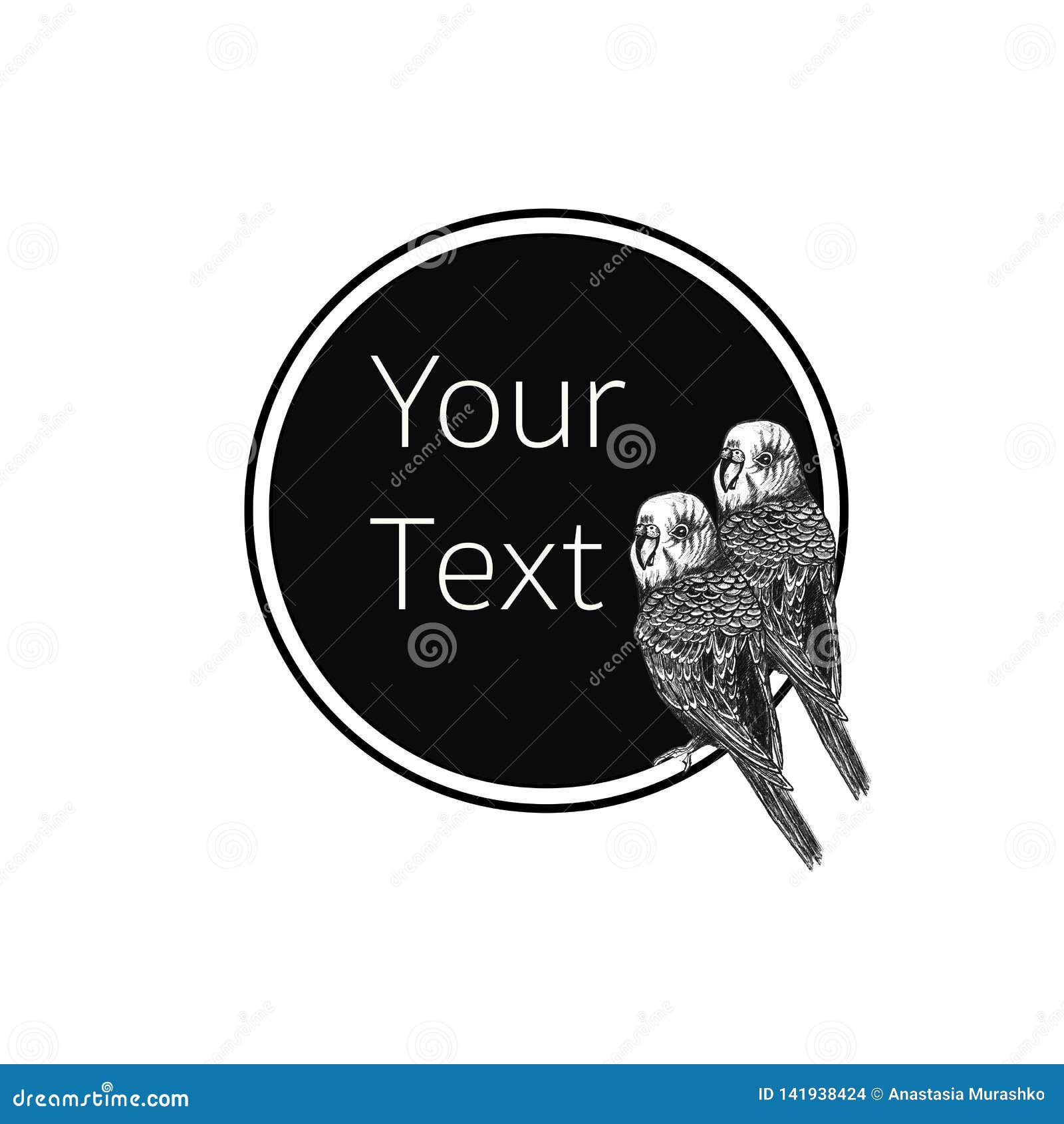 Hand Draw Frame with Parrots Stock Illustration - Illustration of ...