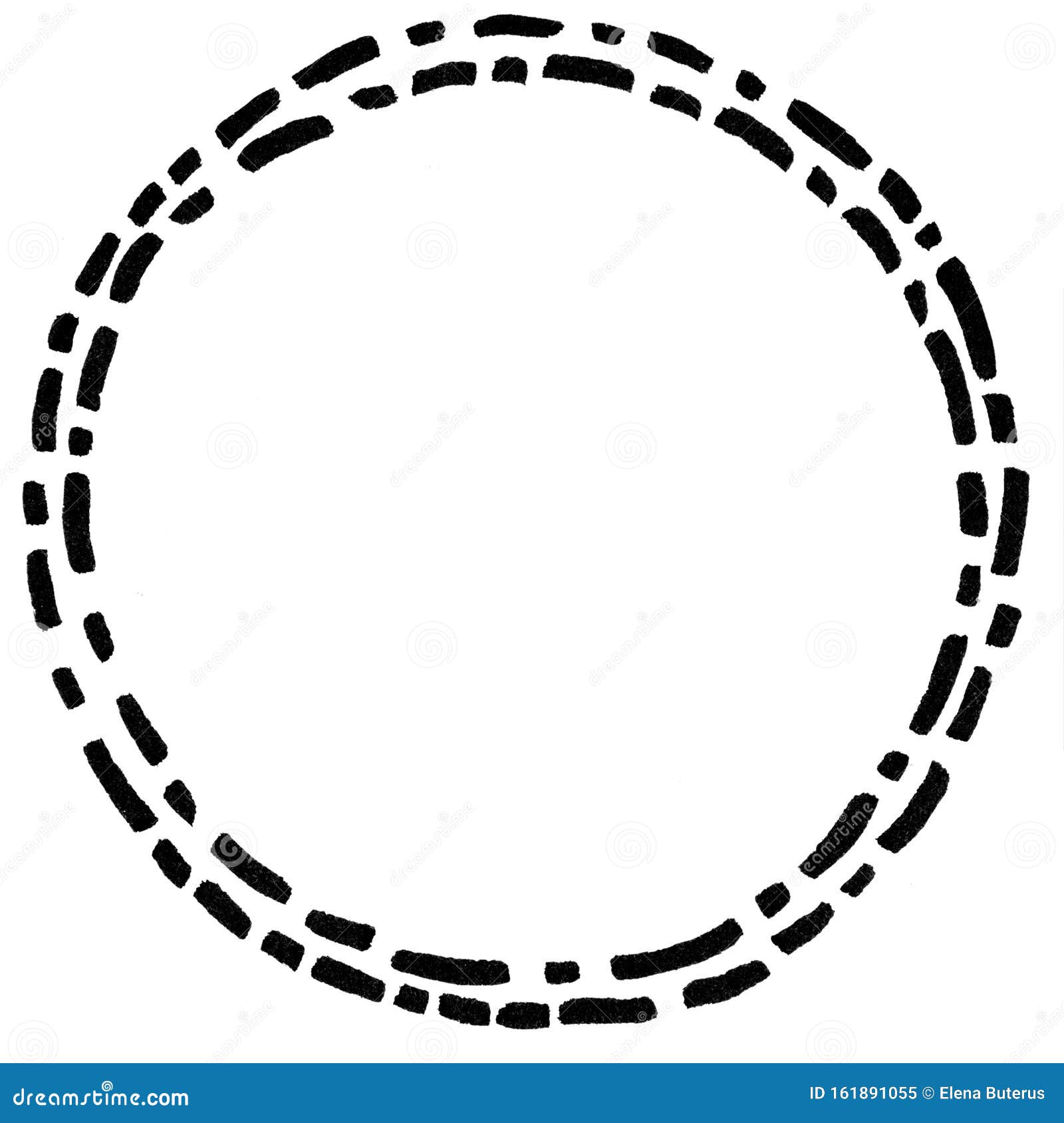 Hand Drawn Round Isolated Black Ink Frame Stock Illustration ...