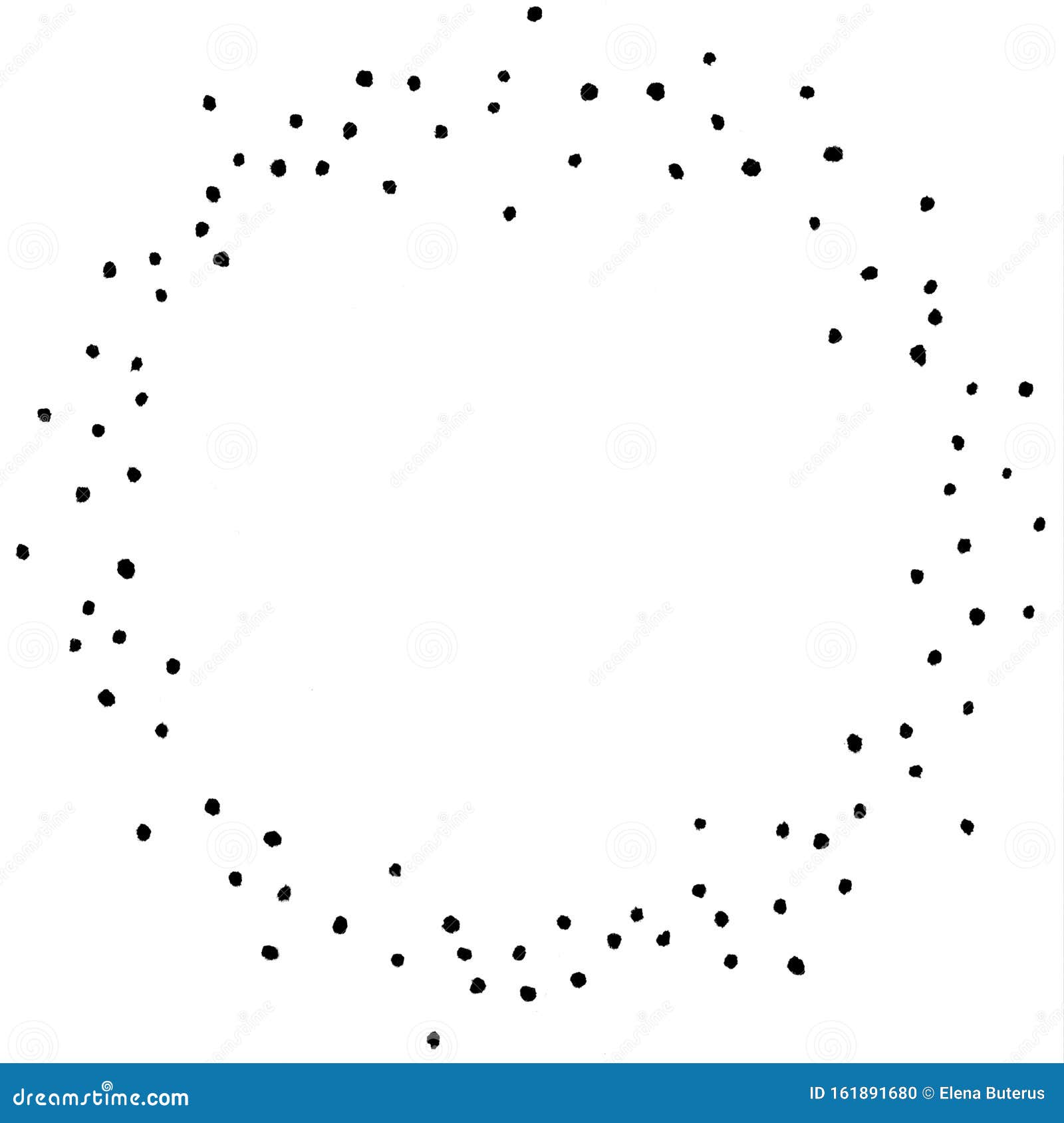 Hand Drawn Round Isolated Black Ink Frame Stock Illustration ...