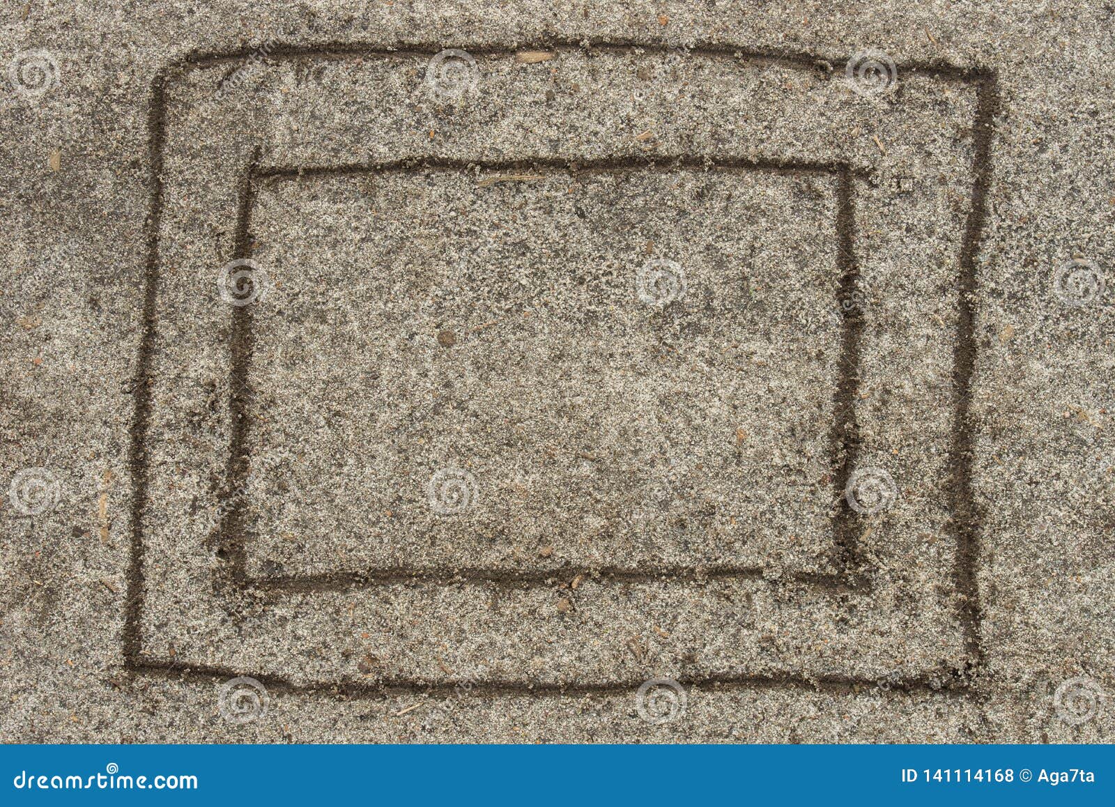 Hand Drawn on Sandy Ground Frame Stock Photo - Image of page, drawing ...