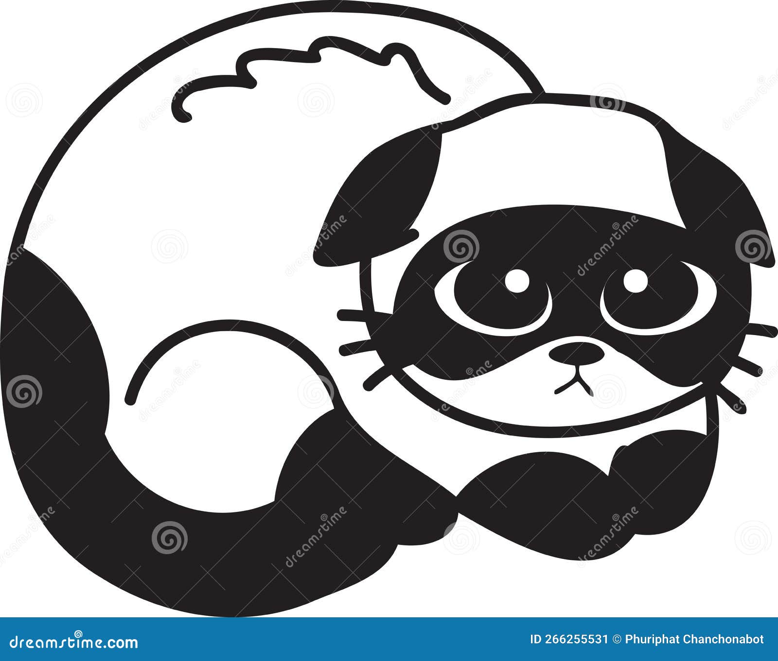 Hand Drawn Scared or Sad Cat Illustration in Doodle Style Stock Vector ...