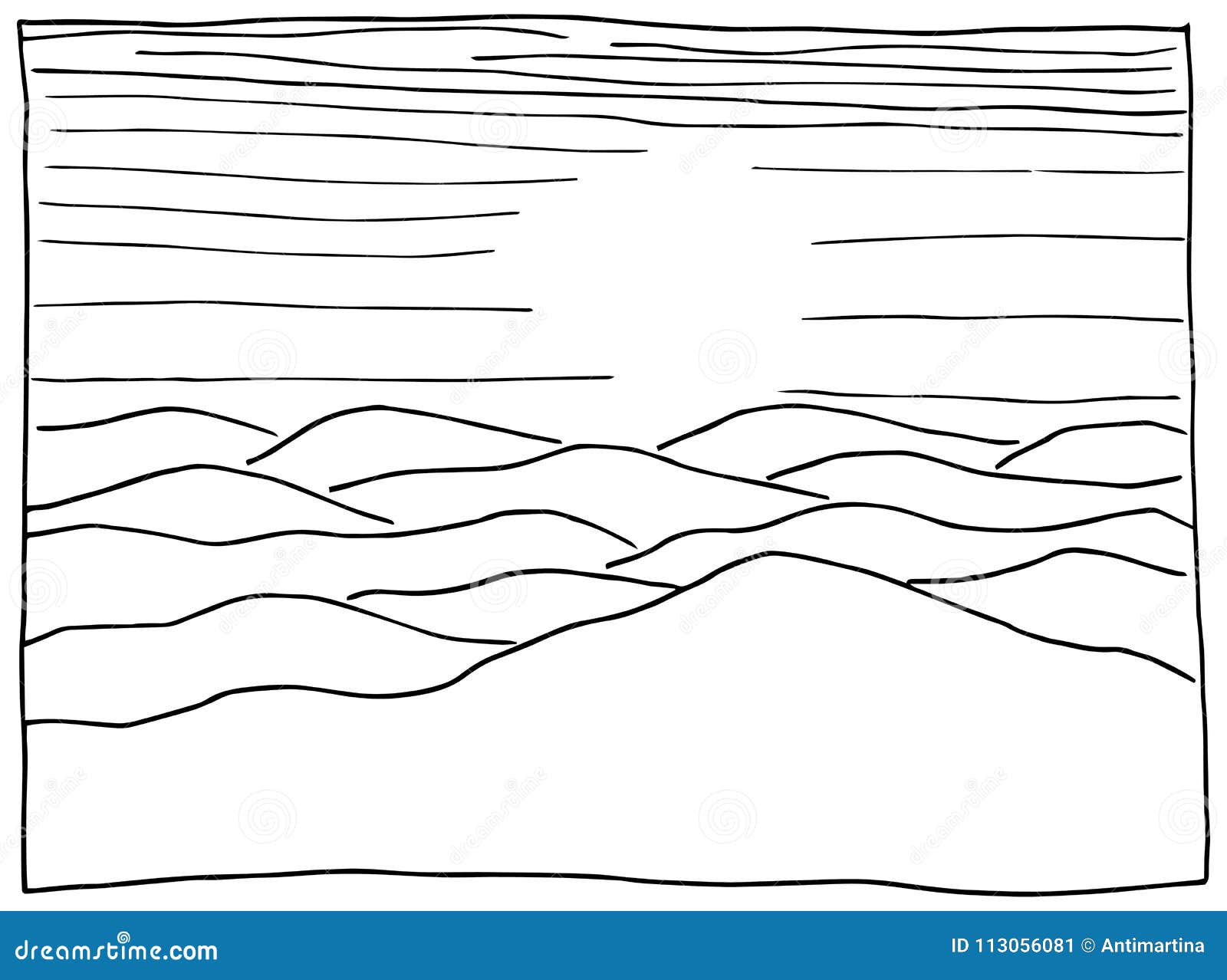 Hand drawn scenery stock vector. Illustration of scenery - 113056081