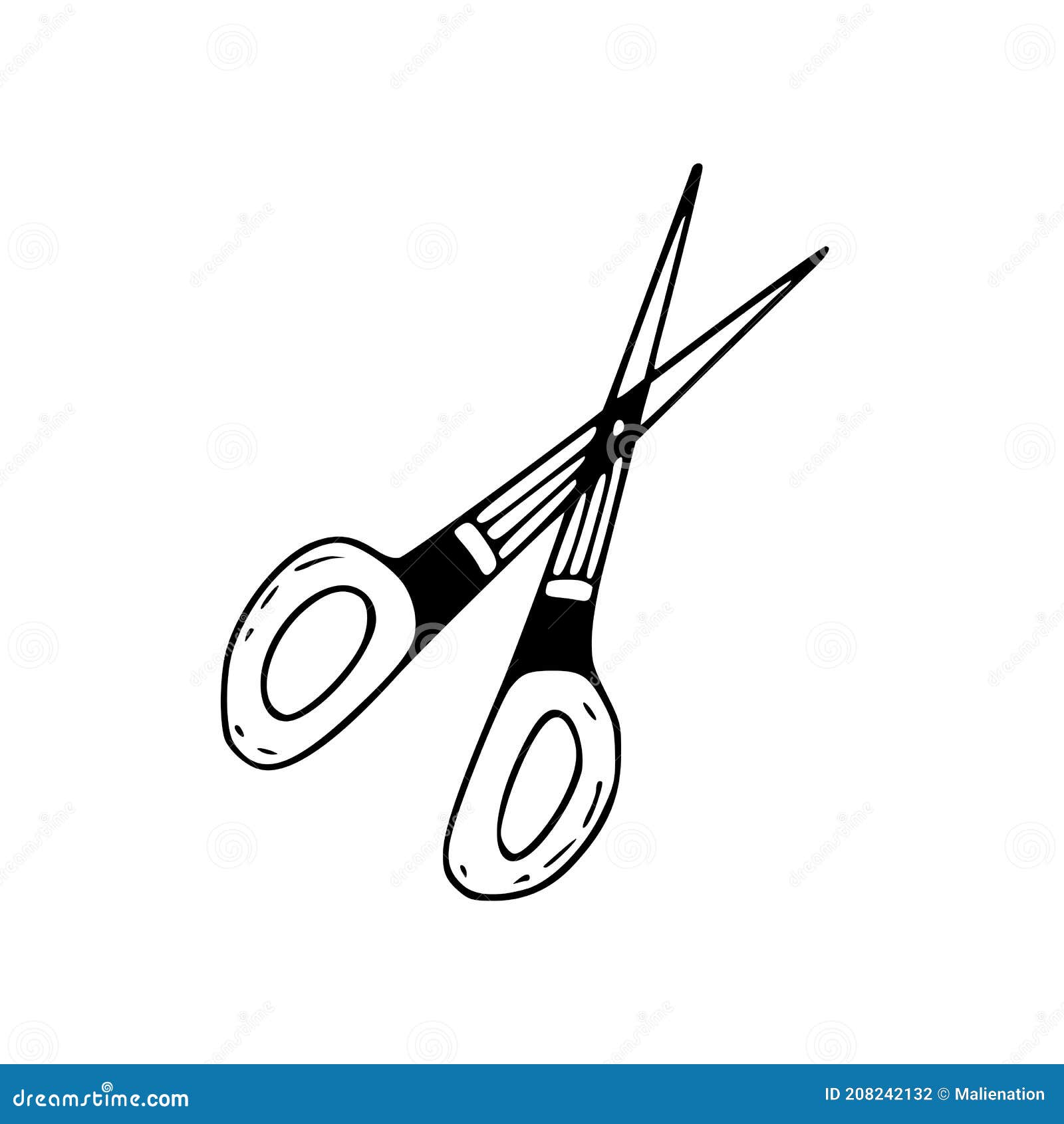 Hand Drawn Scissors. Doodle Shears Illustration Stock Vector ...
