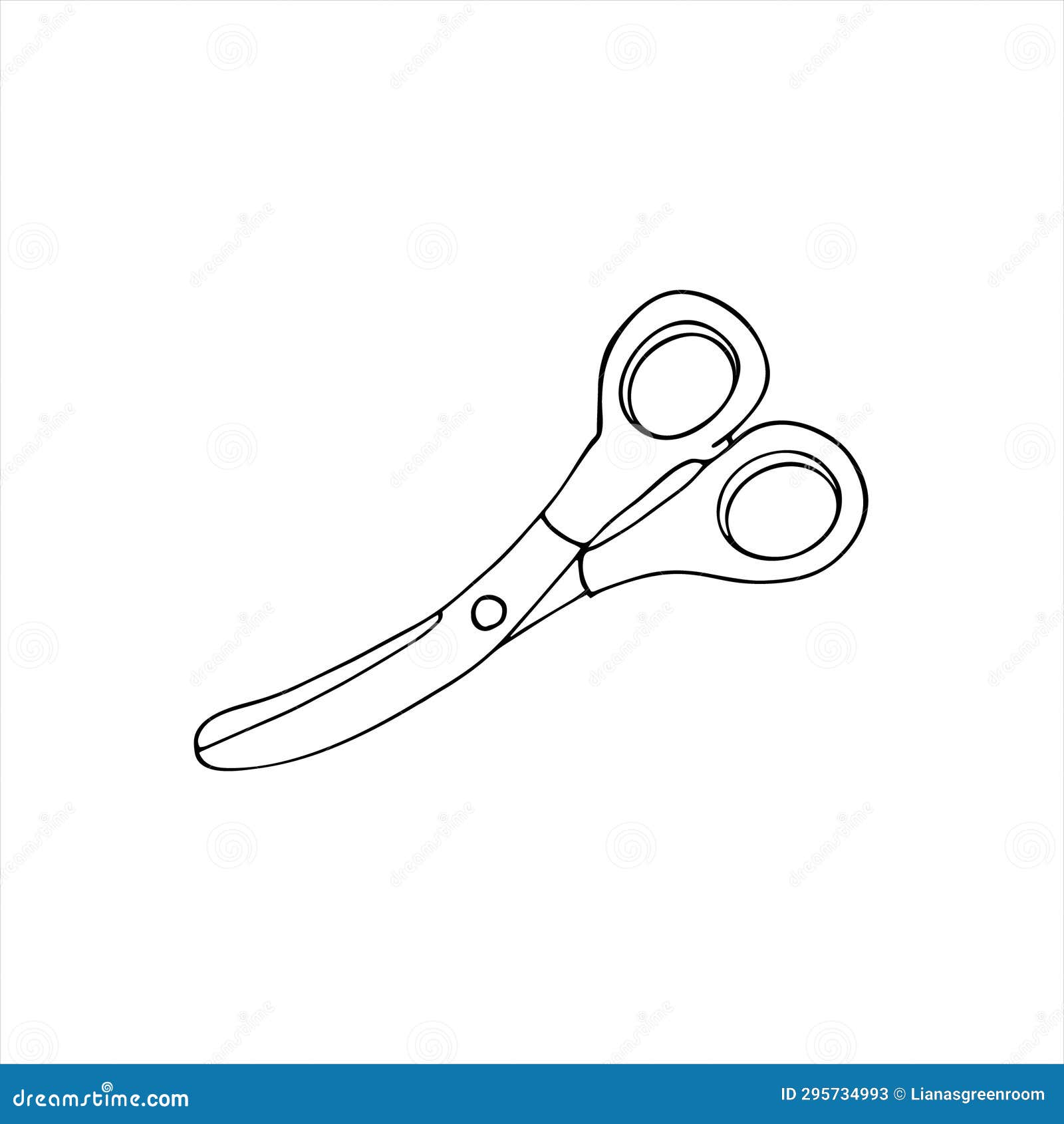 Hand drawn scissors stock vector. Illustration of craft - 295734993