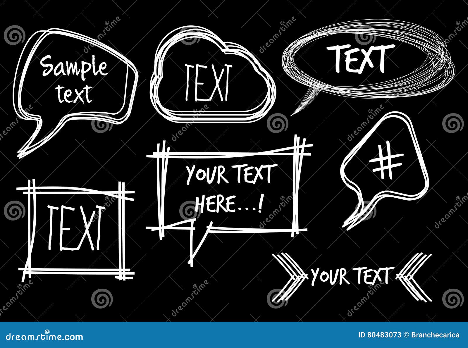 Hand Drawn Scrapbook Bubbles Vector Stock Vector - Illustration of ...