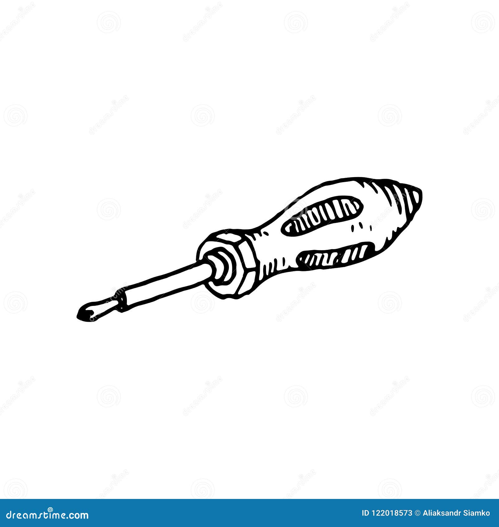 Hand Drawn Screwdriver Doodle. Sketch Style Icon. Decoration Element ...