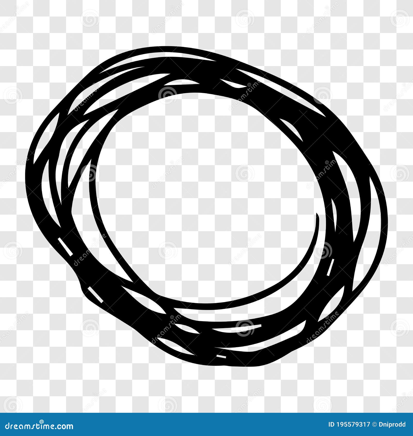 Hand Drawn Scribble Circle. Black Doodle Round Circular Design Element ...