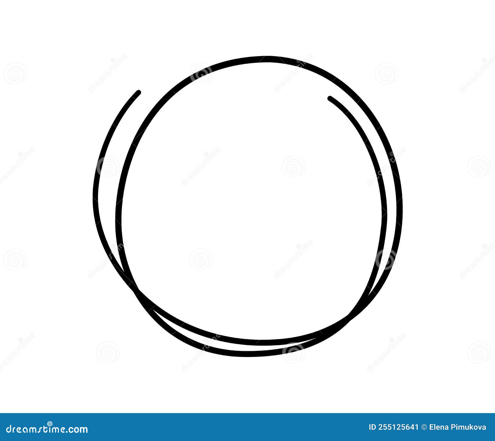 Hand Drawn Scribble Circle. Doodle Sketch Underline. Highlight Circle ...