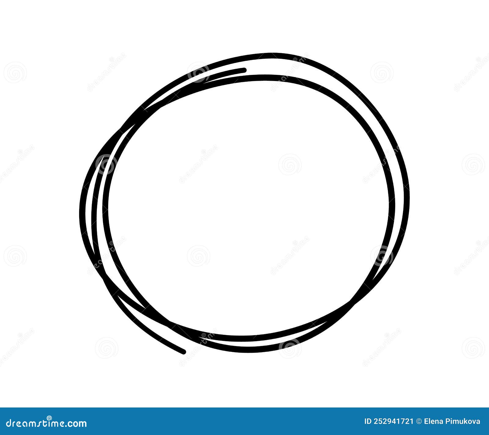 Hand Drawn Scribble Circle. Doodle Sketch Underline. Highlight Circle ...