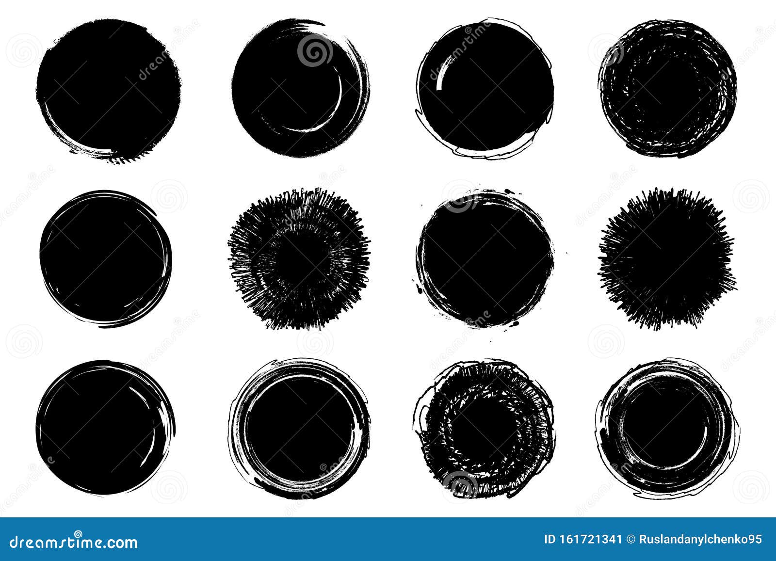 Hand Drawn Scribble Circles, Logo Design Elements Stock Vector ...