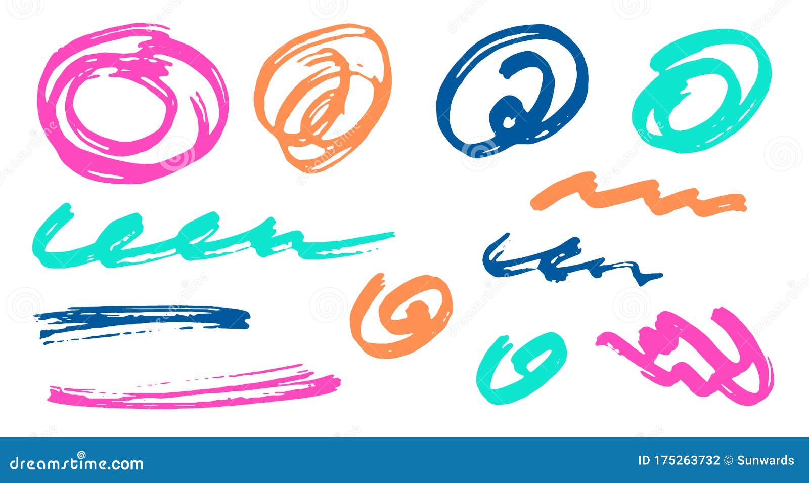 Hand Drawn Scribble Doodle Design Vector Elements. Stock Vector ...