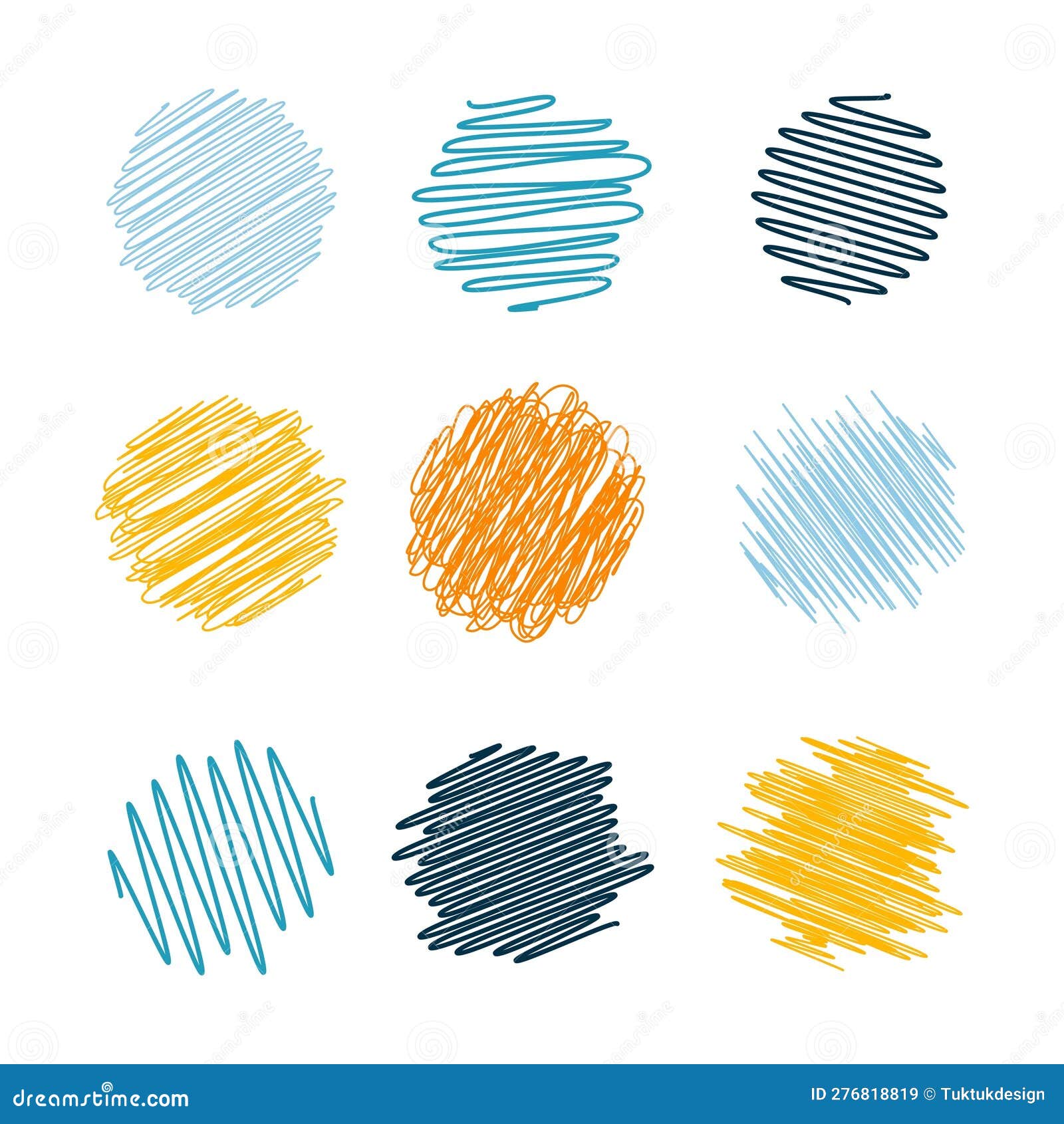 Hand Drawn Scribble Doodle Sketch Element Pencil Art Design Stock ...